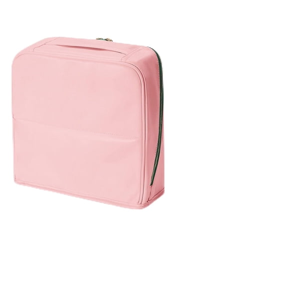 Handheld Partitioned Cosmetic Bag - Waterproof PU, Removable Mirror ...