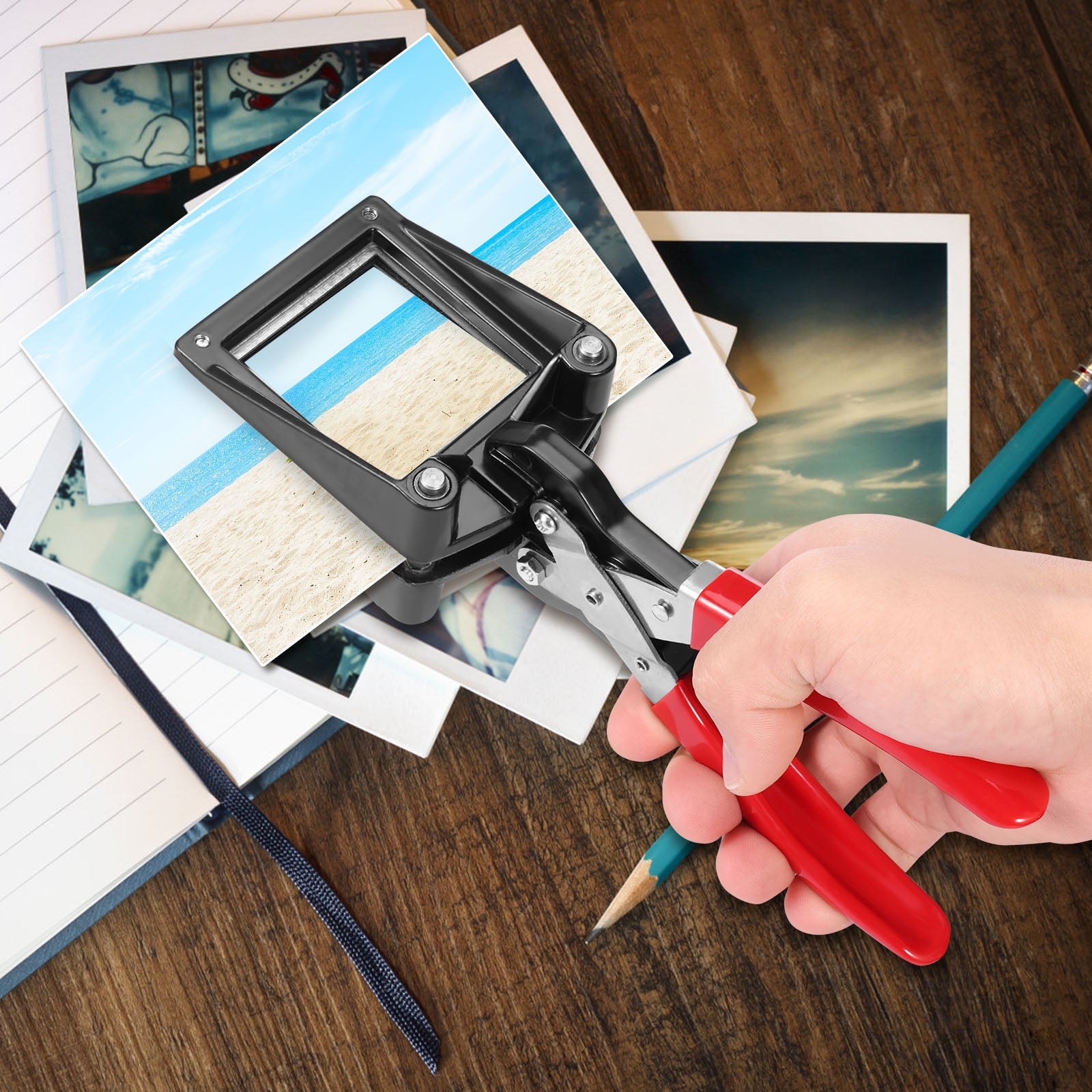 Handheld Passport Photo Cutter Easy to Use Versatile Black Metal Photo ...