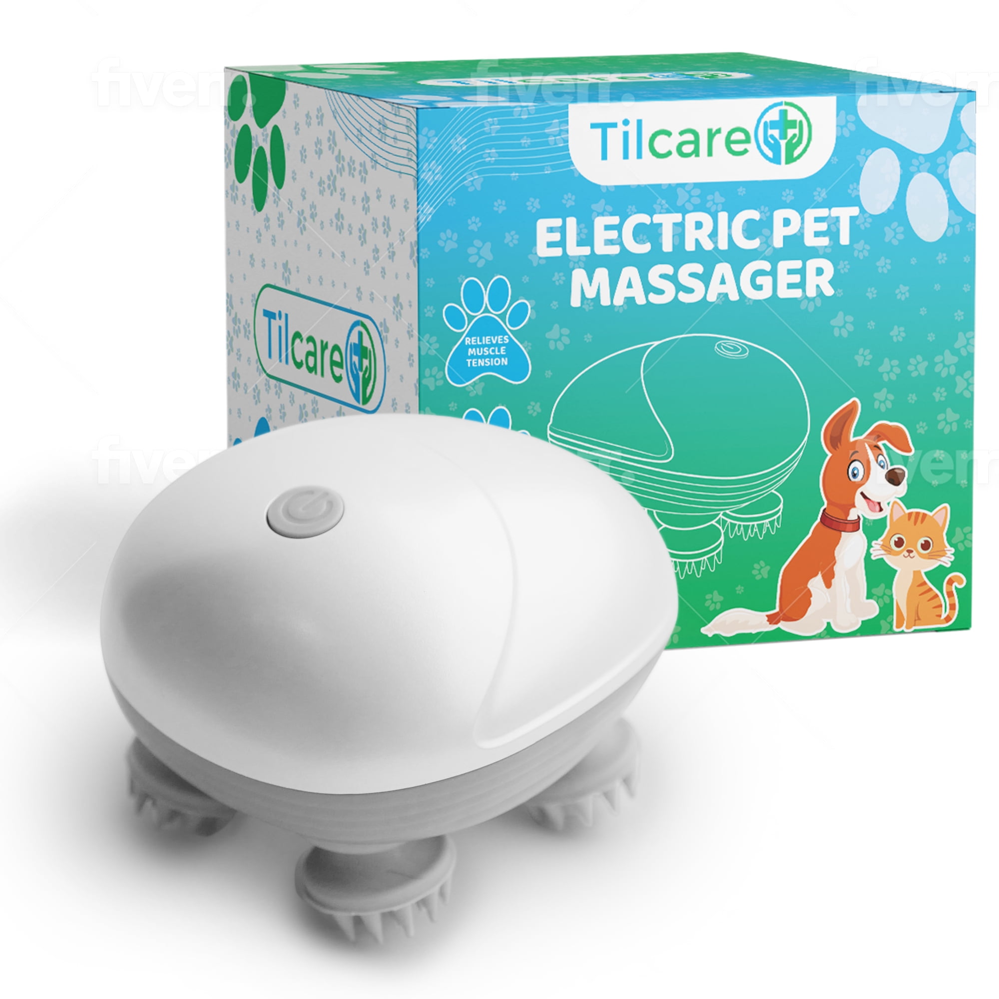Tilcare Electric Pet Massager - Handheld for Dogs & Cats - Tension ...