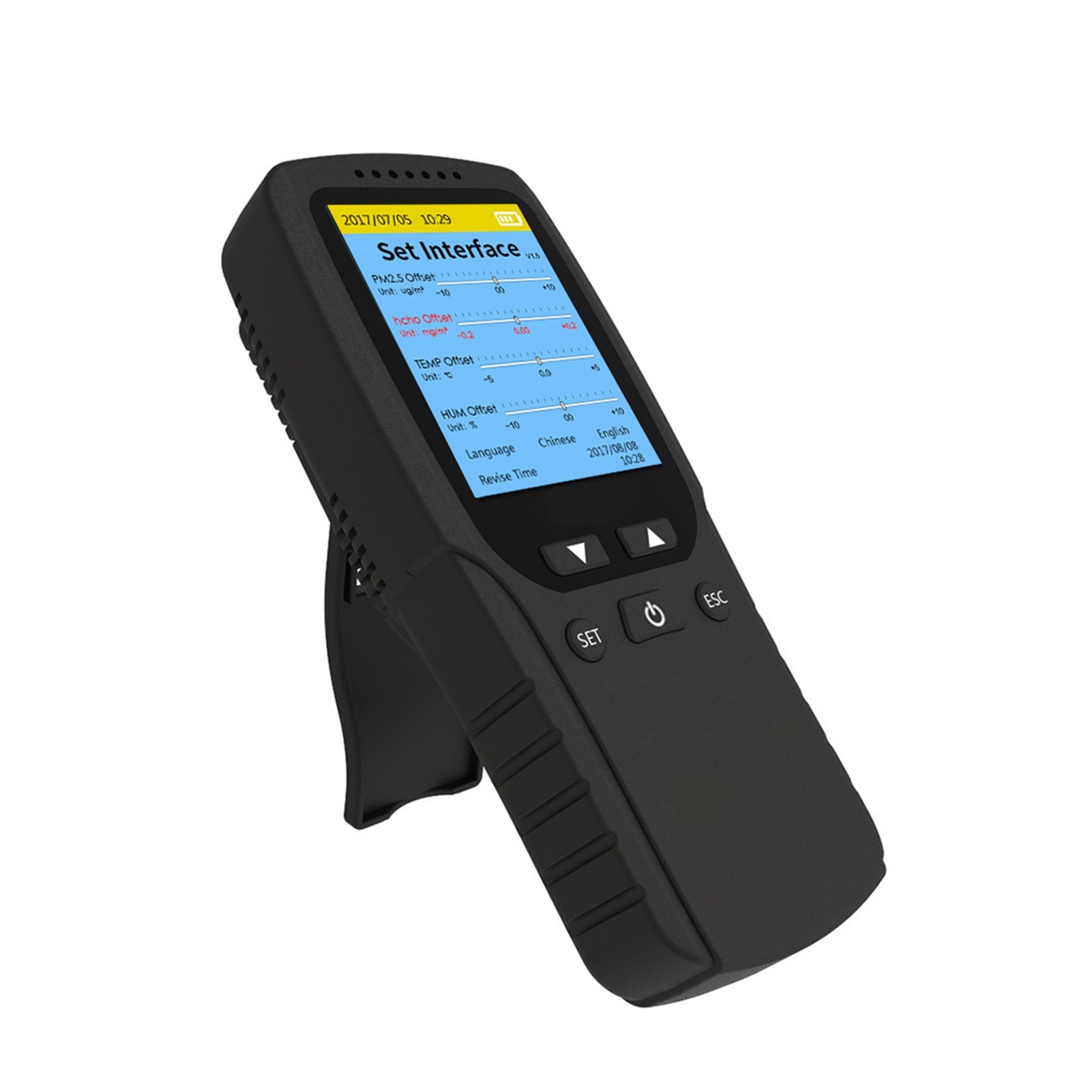 Handheld Portable Air Quality Detector PM2.5 Detection Temperature And ...