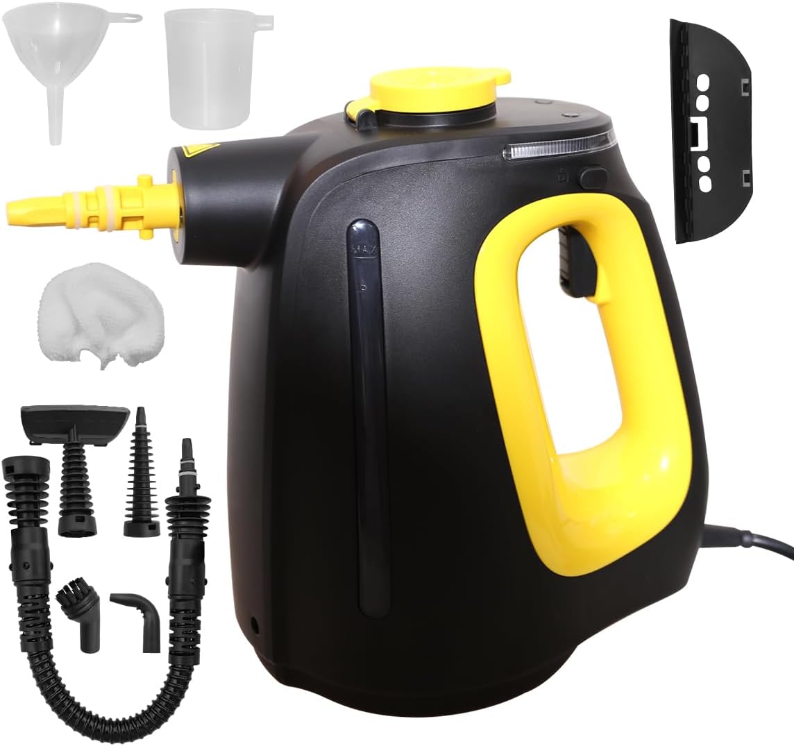 Handheld Pressurized Steam Cleaner 1350W high-power with 9 Piece ...