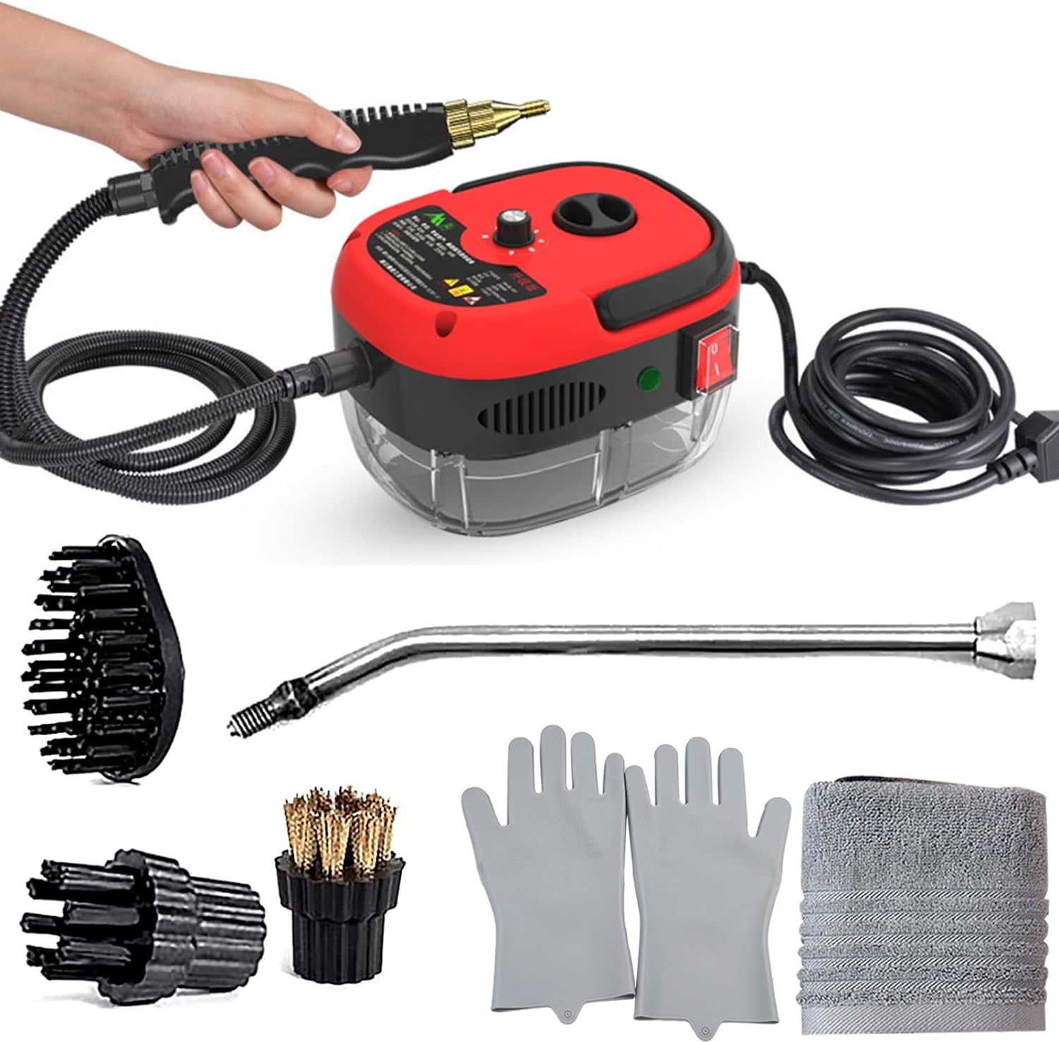 Handheld Pressurized Steam Cleaner,2500W Handheld High Temp Portable ...