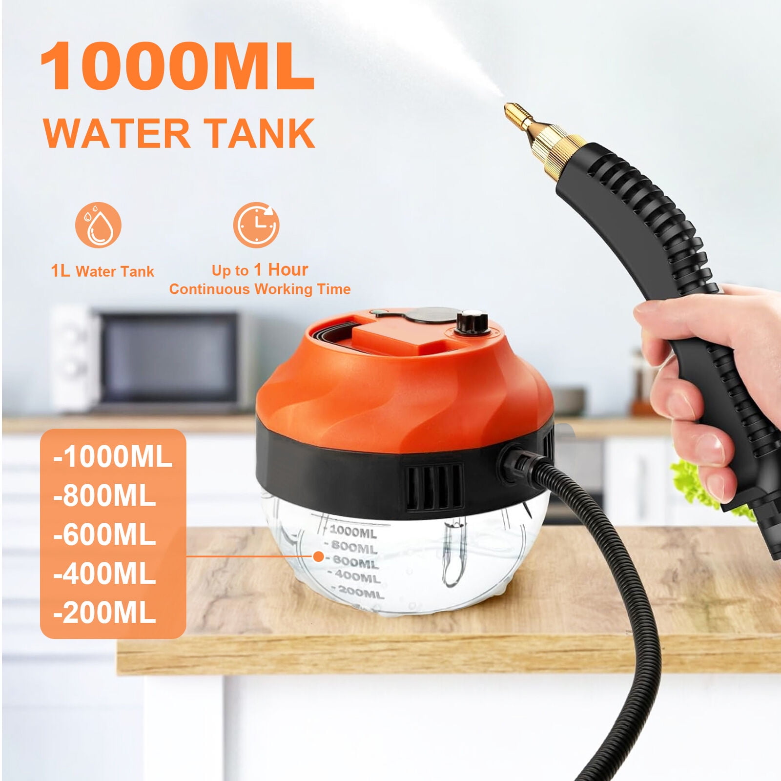 Handheld Pressurized Steam Cleaner, High Pressure Steam Cleaner for ...