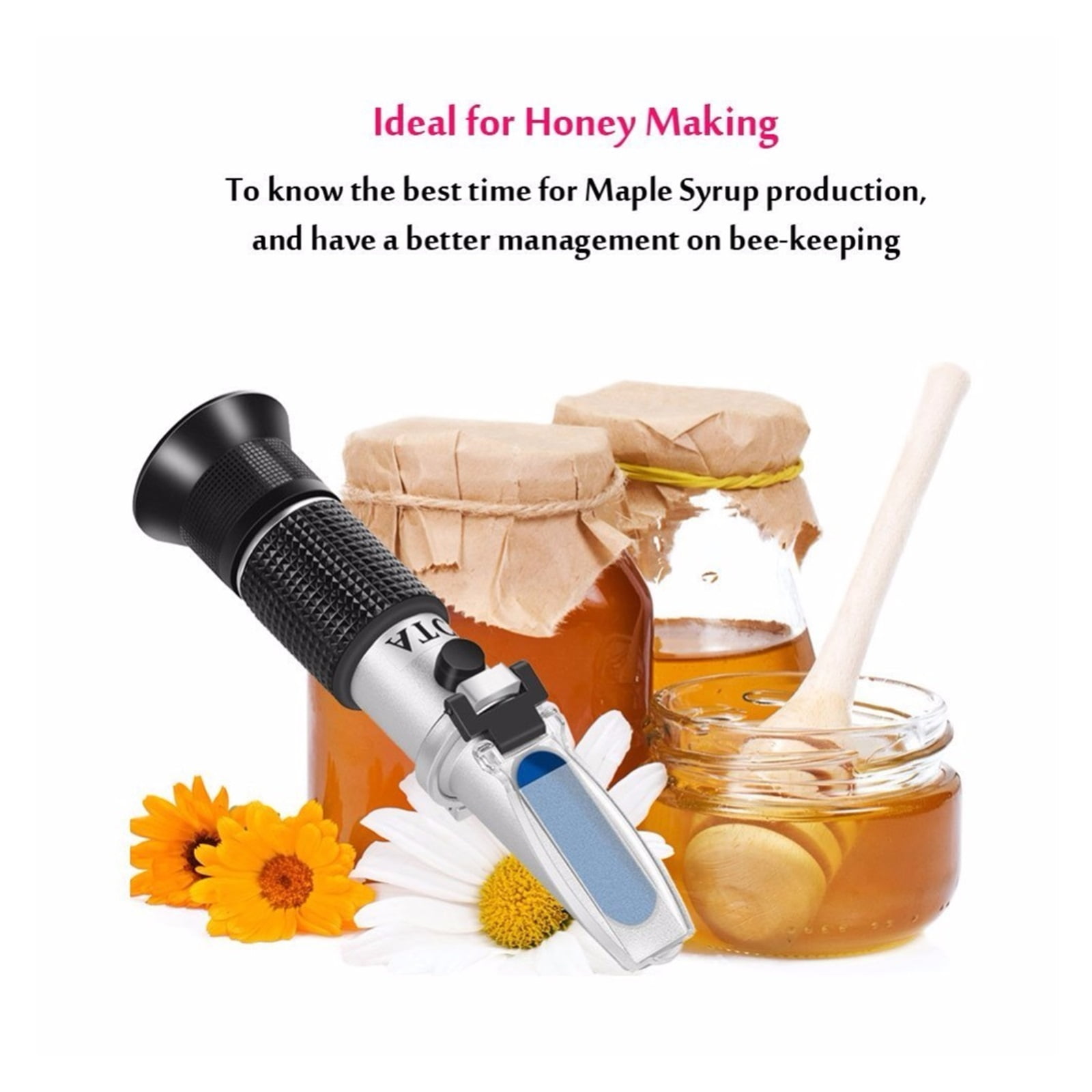 Handheld Refractometer Refraction Tools 58~90% Brix 38~43 Be Baume ...