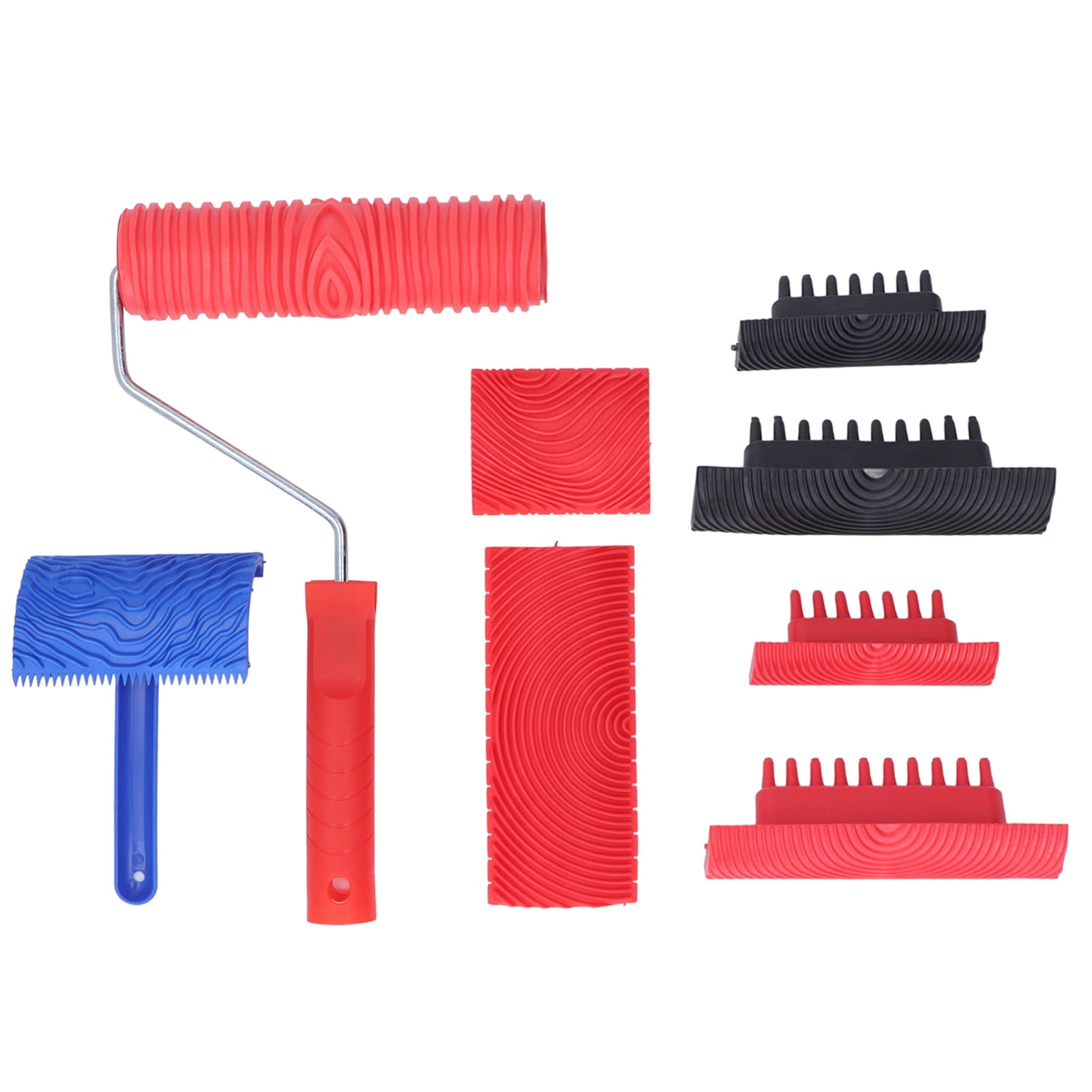 Handheld Rubber Wood Graining Tool, Texture Pattern Roller for DIY Wall ...