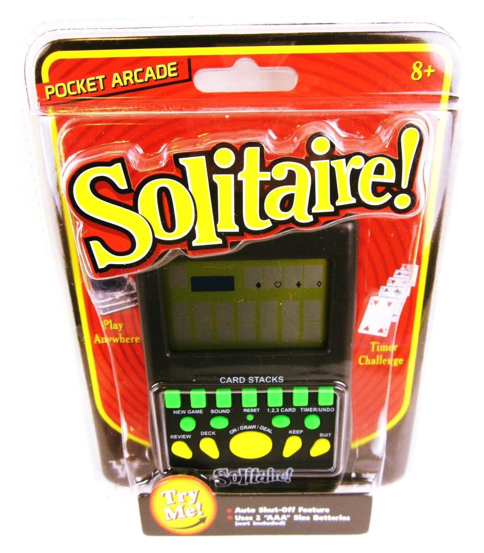 Handheld SOLITAIRE Electronic Pocket Arcade Travel Card Game Toy NEW ...