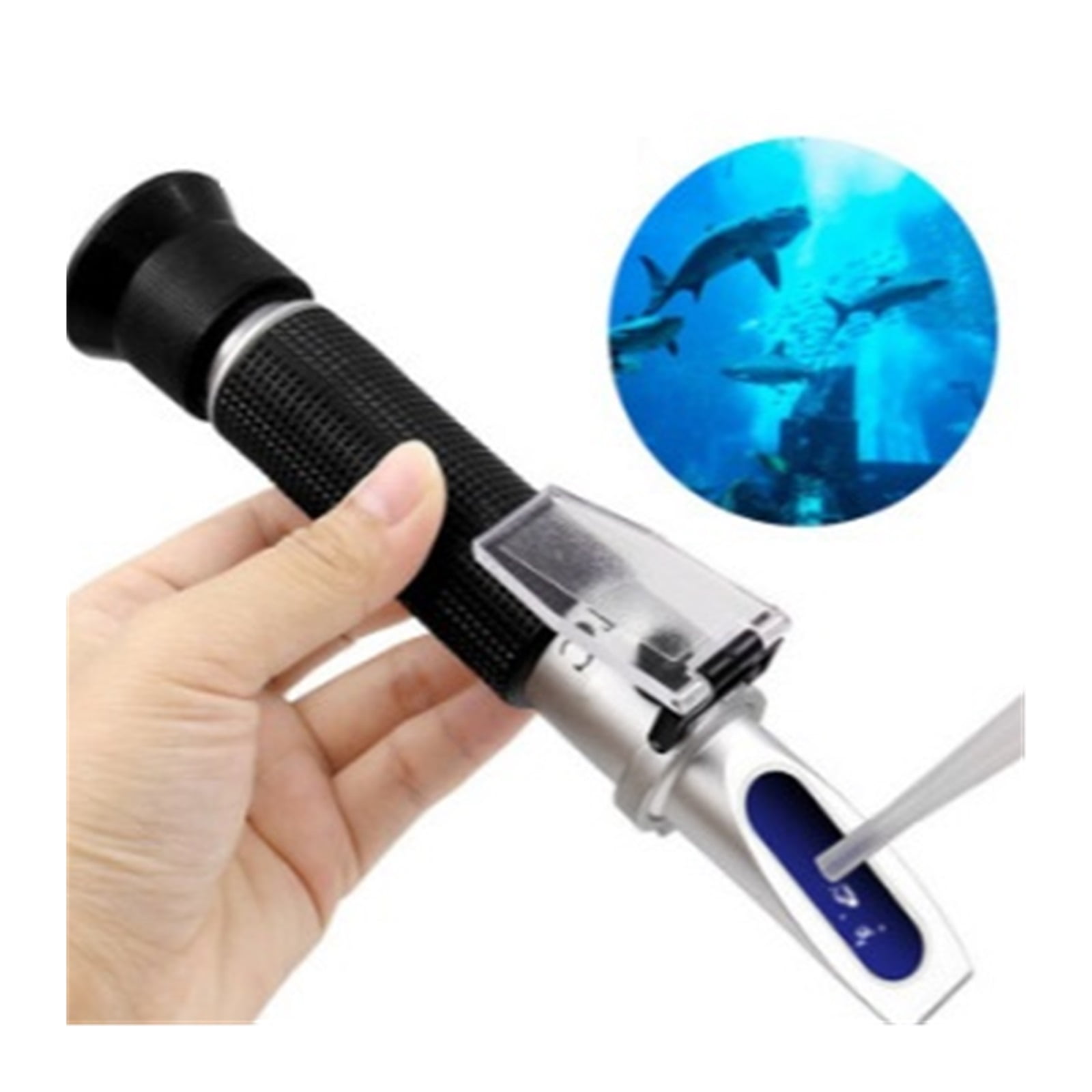 Handheld Salinity Refractometer 0-100% Salinometer Aquarium Salt Water ...