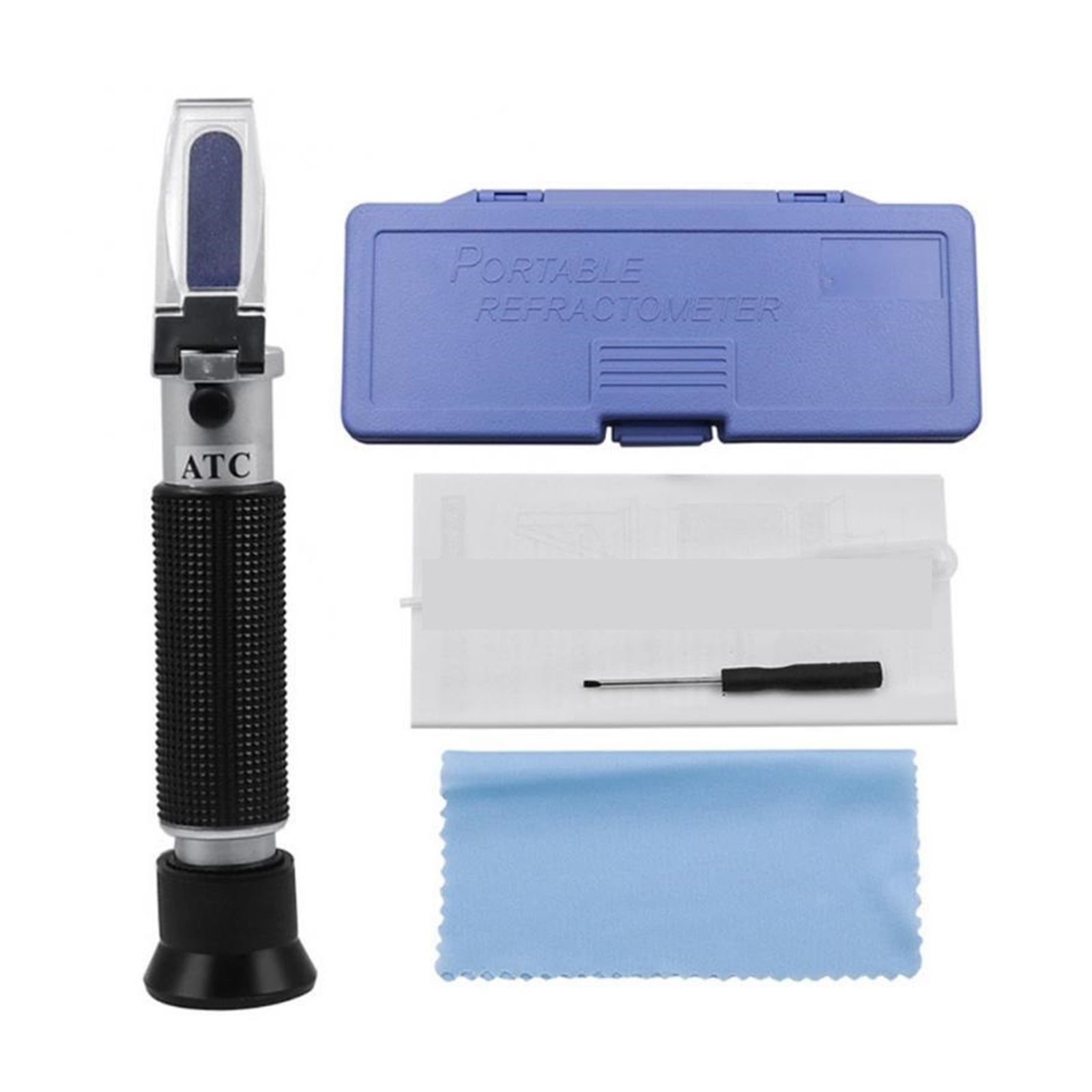 Handheld Salinometer 0-100% Salinity Aquarium ATC Refractometer 1.000-1.070SG Salinity Seawater ...