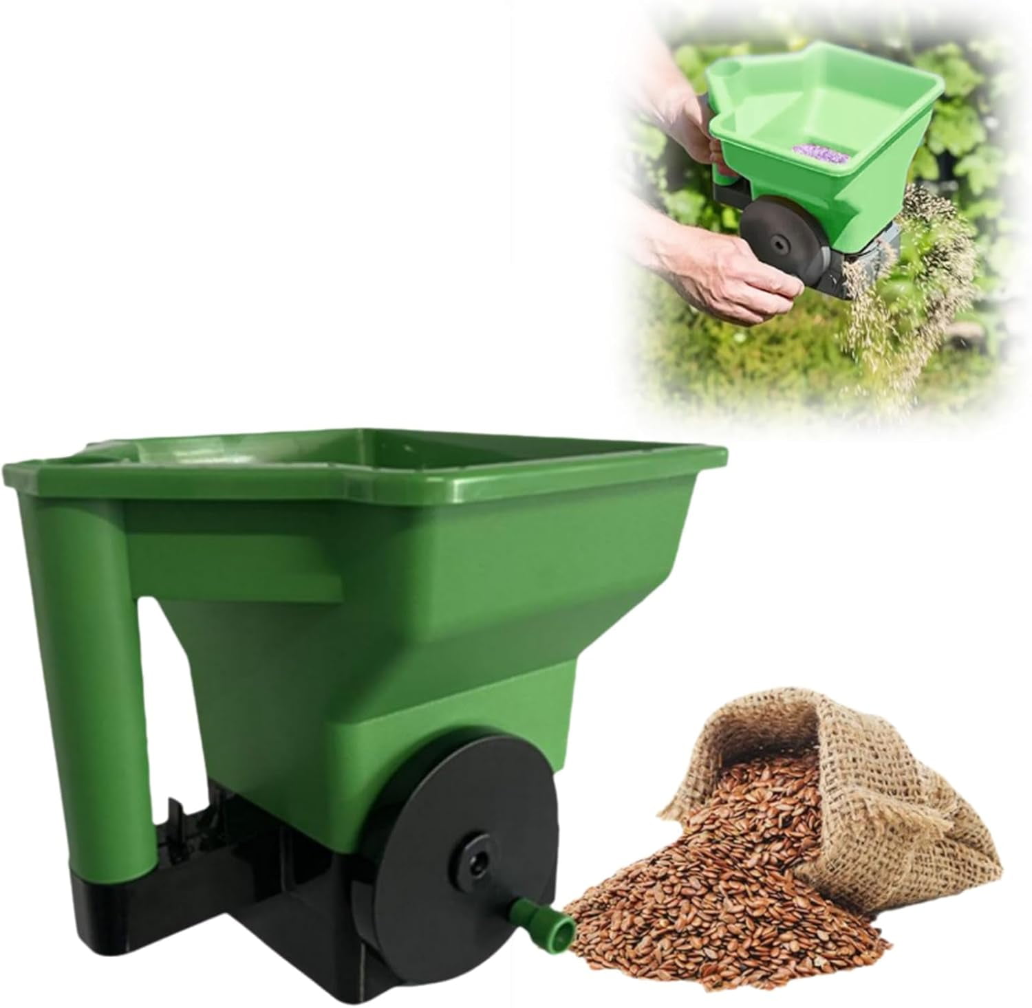 Handheld Seed Spreader, Grass Seed Spreader for Lawns, Portable Spreader Planting Tool, Reusable ...