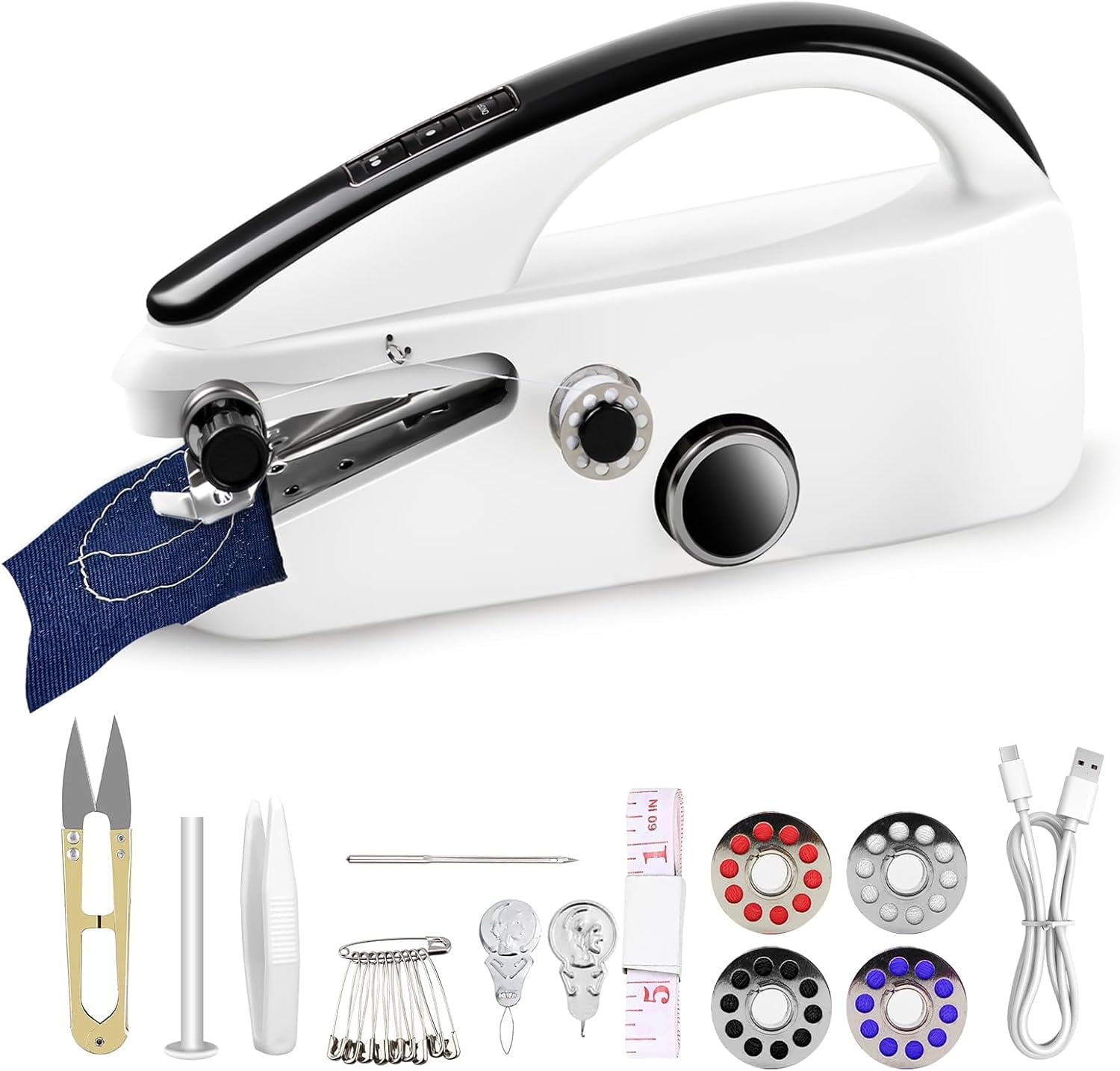 Handheld Sewing Machine, Easy to Use Portable Electric Mini Sewing ...