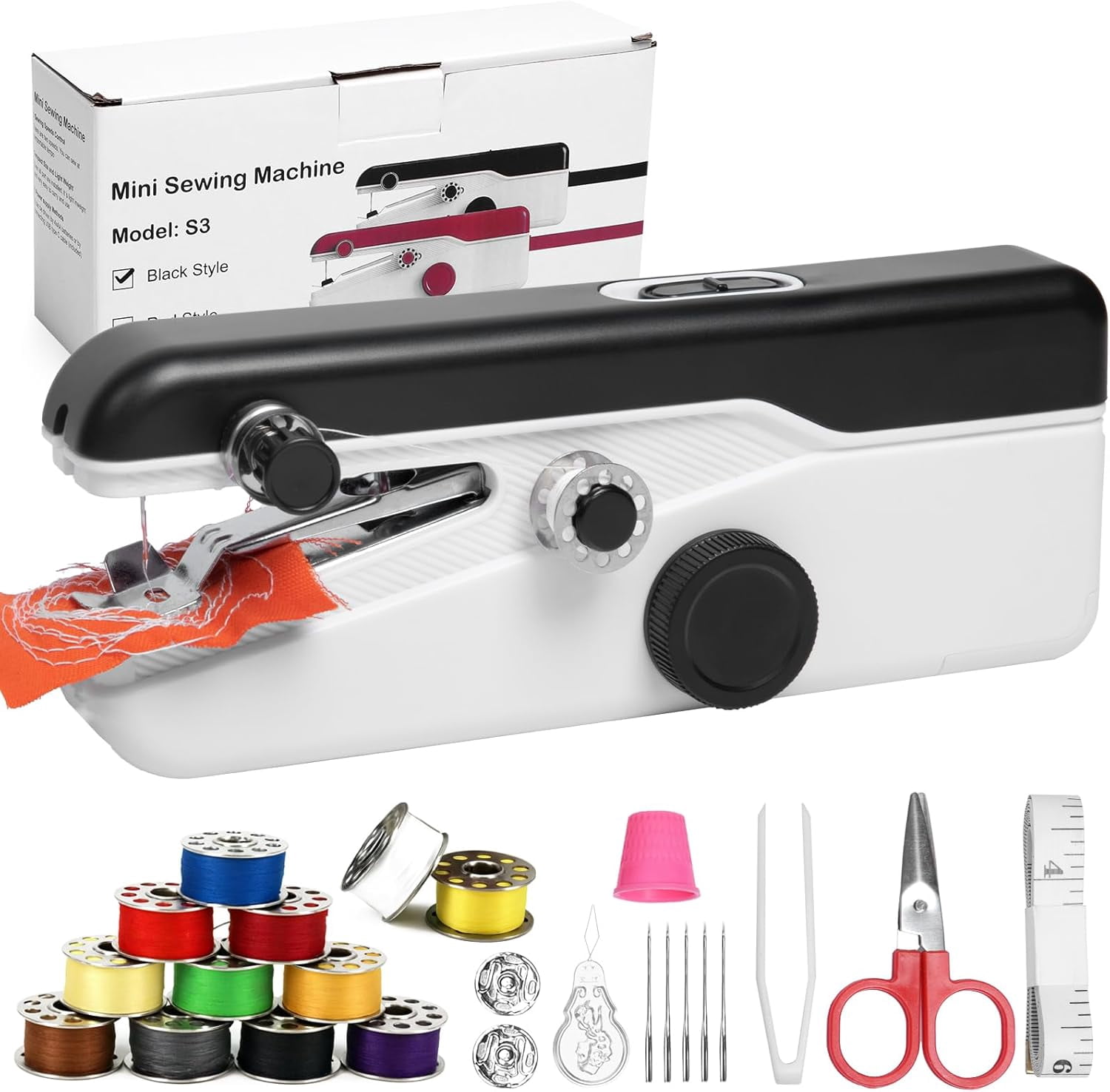 Handheld Sewing Machine, Mini Portable Stitcher for Quick Repairs, 2 ...