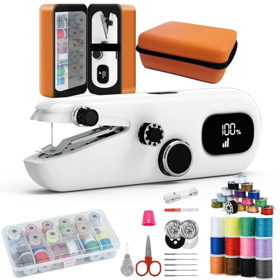 Handheld Sewing Machine, Portable Mini Sewing Machine with LCD Display ...