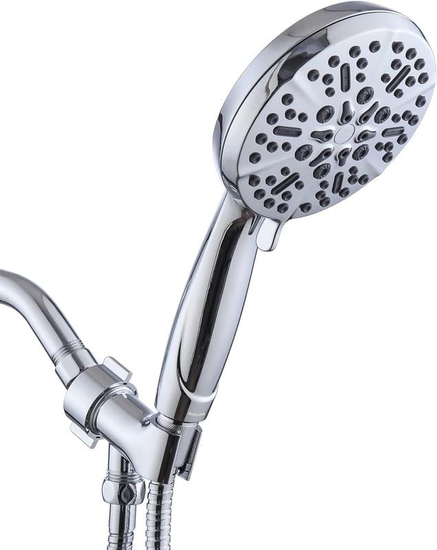 Handheld Shower Head 9 Spray Settings High Pressure, with 60 Inch Hose ...