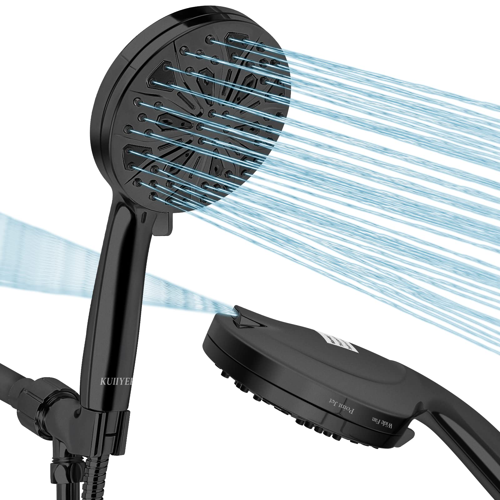 AquaDance Microban Antimicrobial/Anti-Clog High-Pressure 6-Setting Hand ...