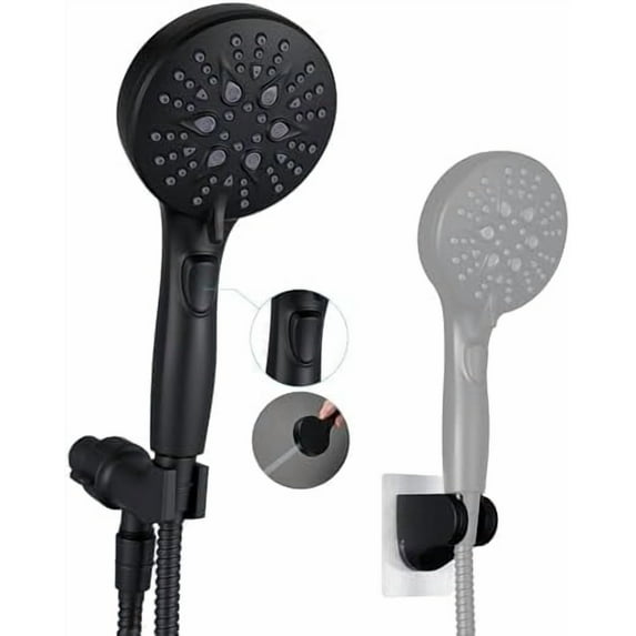 Handheld Shower Head with on off Switch&Built-in Power Spray,7-Setting ...