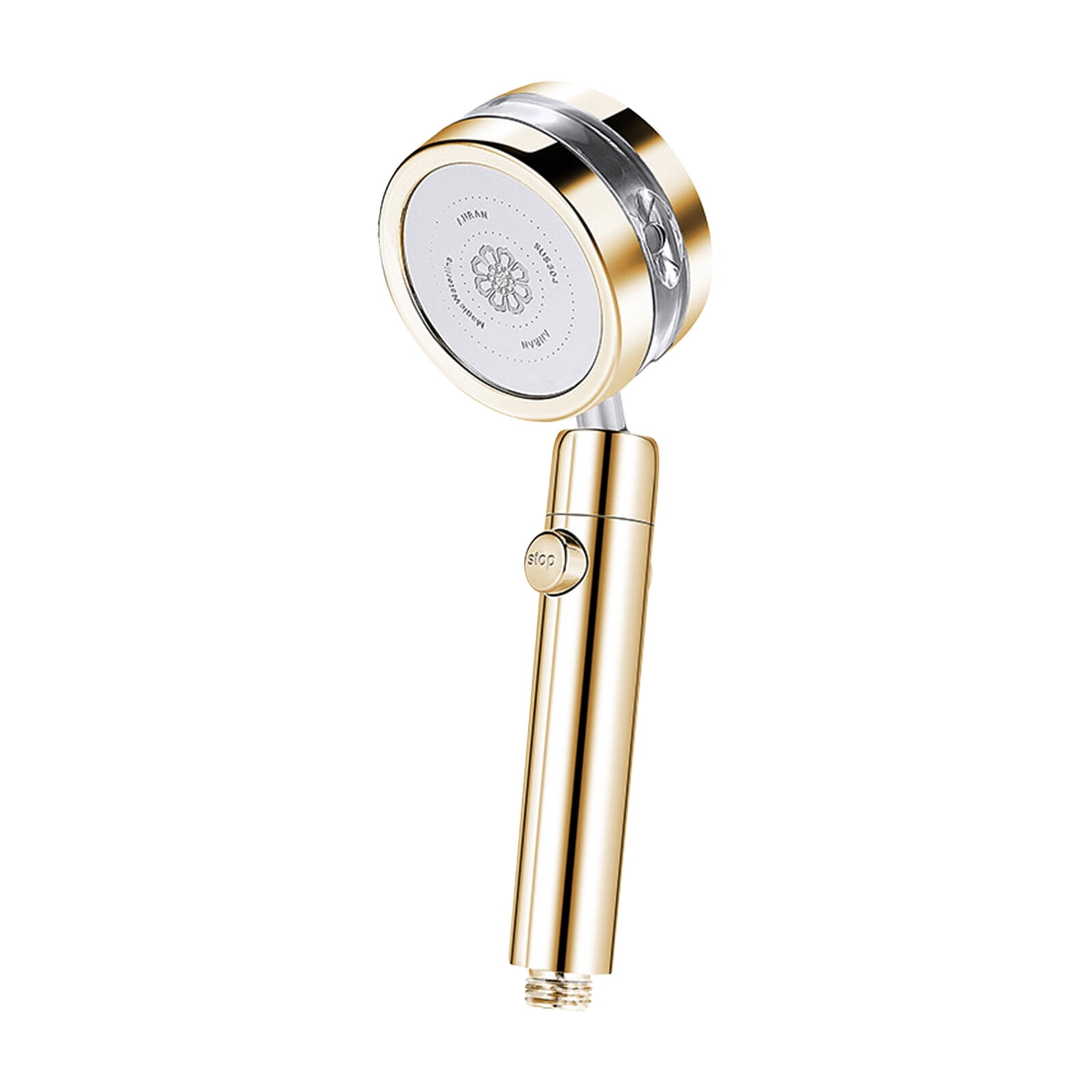 Handheld Shower Head with Turbo Fan ON/Off Pause Switch Cotton Filter ...