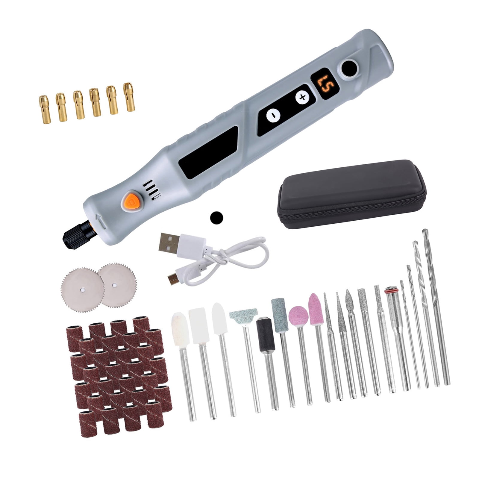 Handheld Small Cordless Rotary Tool 5 Speed Electric Grinder ...