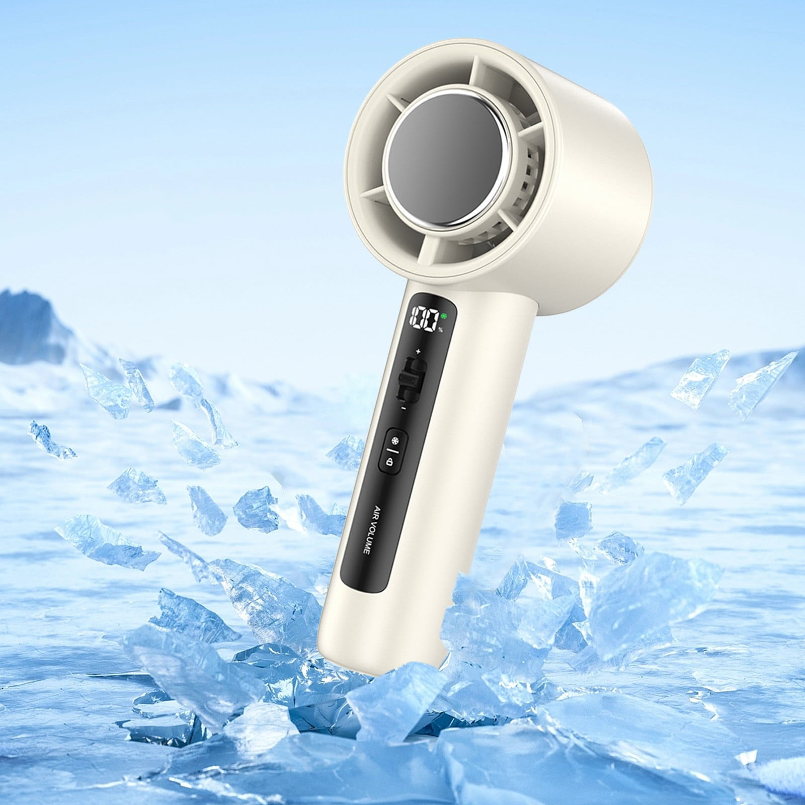 Handheld Small Fan USB Charging Portable Silent Bladeless Turbine 100 ...