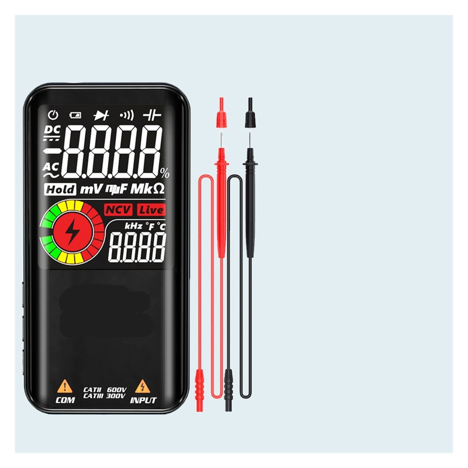 Handheld Smart Digital Multimeter 9999 - EMF Voltmeter, Multifunction ...