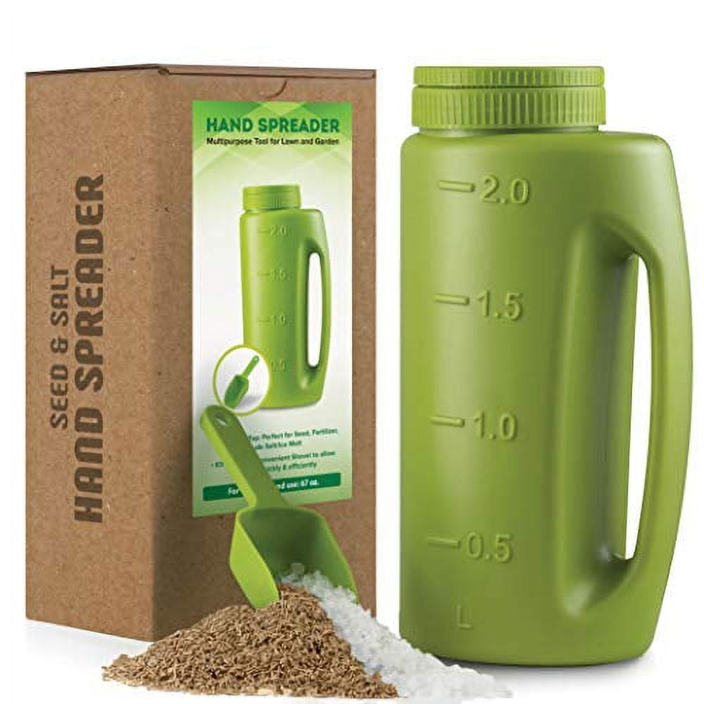 Handheld Spreader, Salt Spreader For Snow And Ice (67 OZ) Spot Seed ...