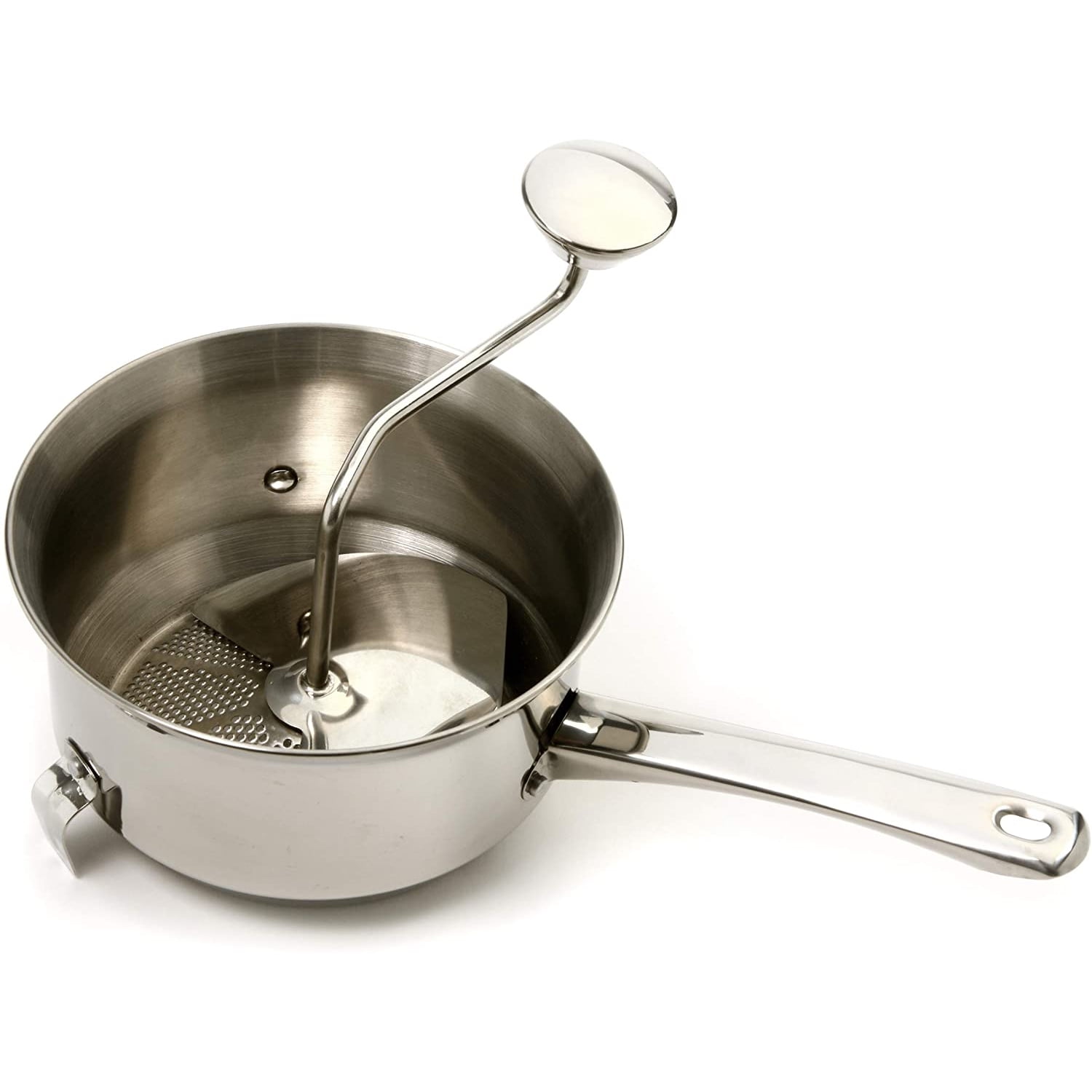 Handheld Stainless Steel Multi Purpose Food Mill Ricer Strainer, Silver ...