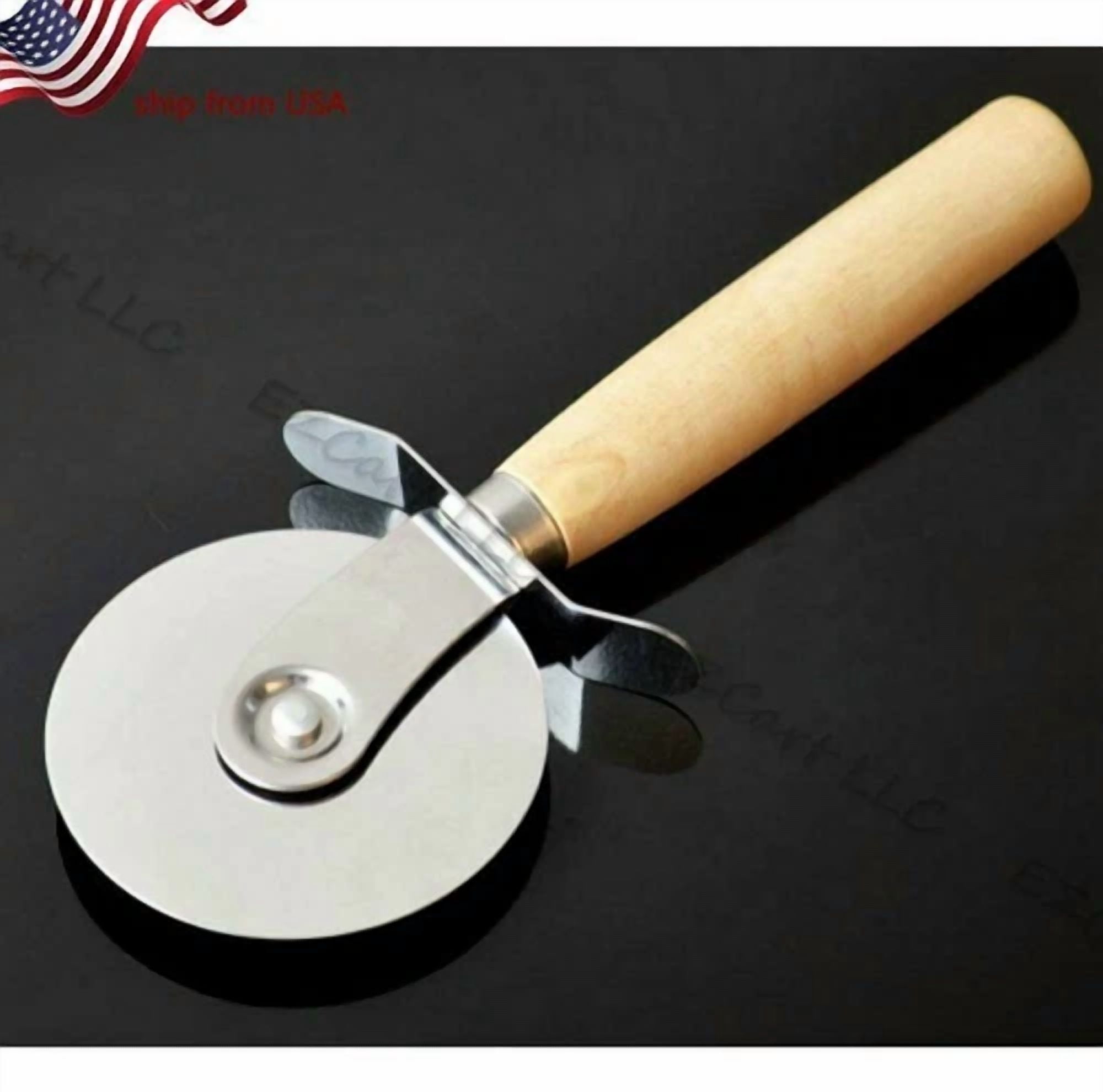 Handheld Stainless Steel Wheel Cutter Pastry Pizza Pancake Pie Slice ...