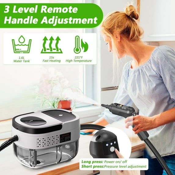 Handheld Steam Cleaner, 2500W High Pressure Steamer for Cleaning ...