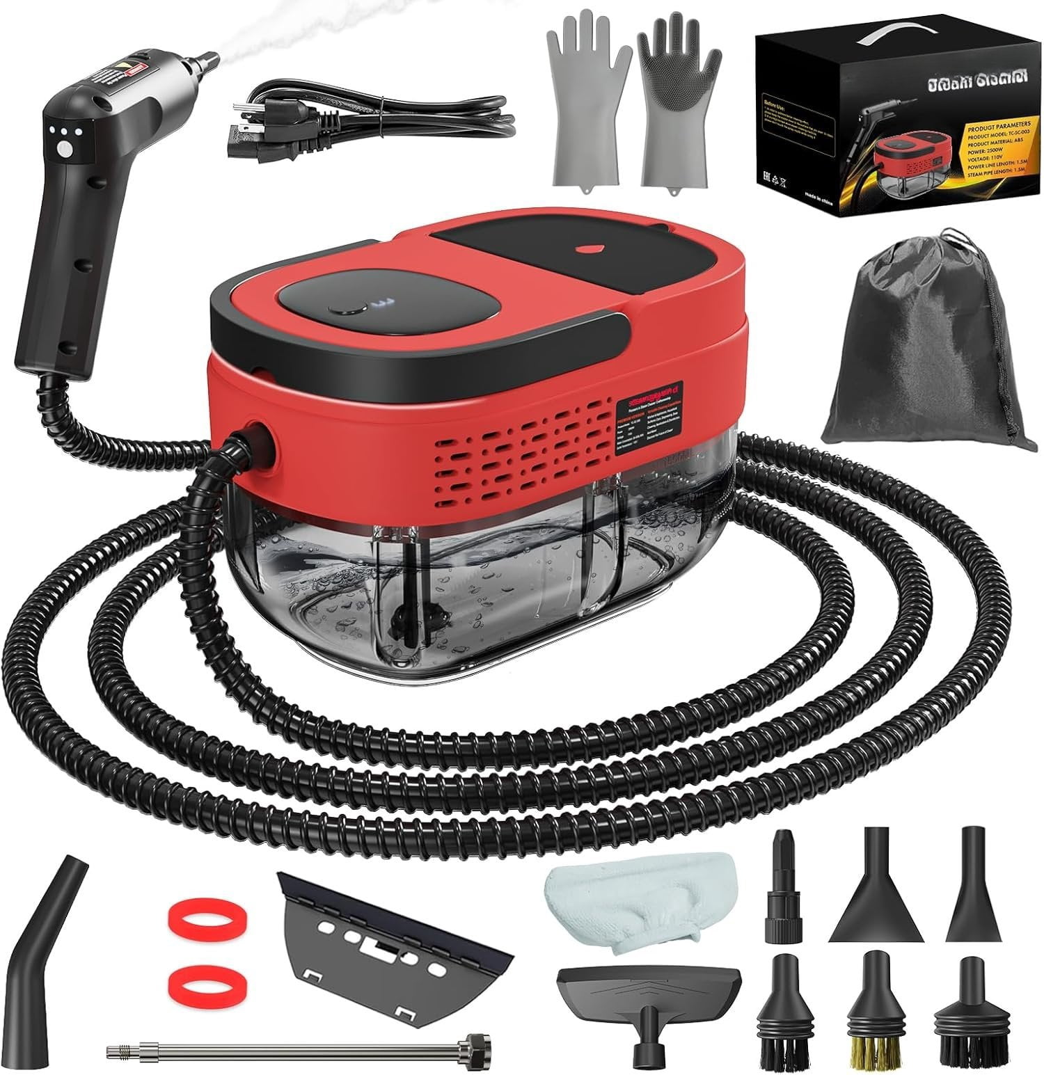 Handheld Steam Cleaner for , 2500W High Temperature Pressurized Machine ...