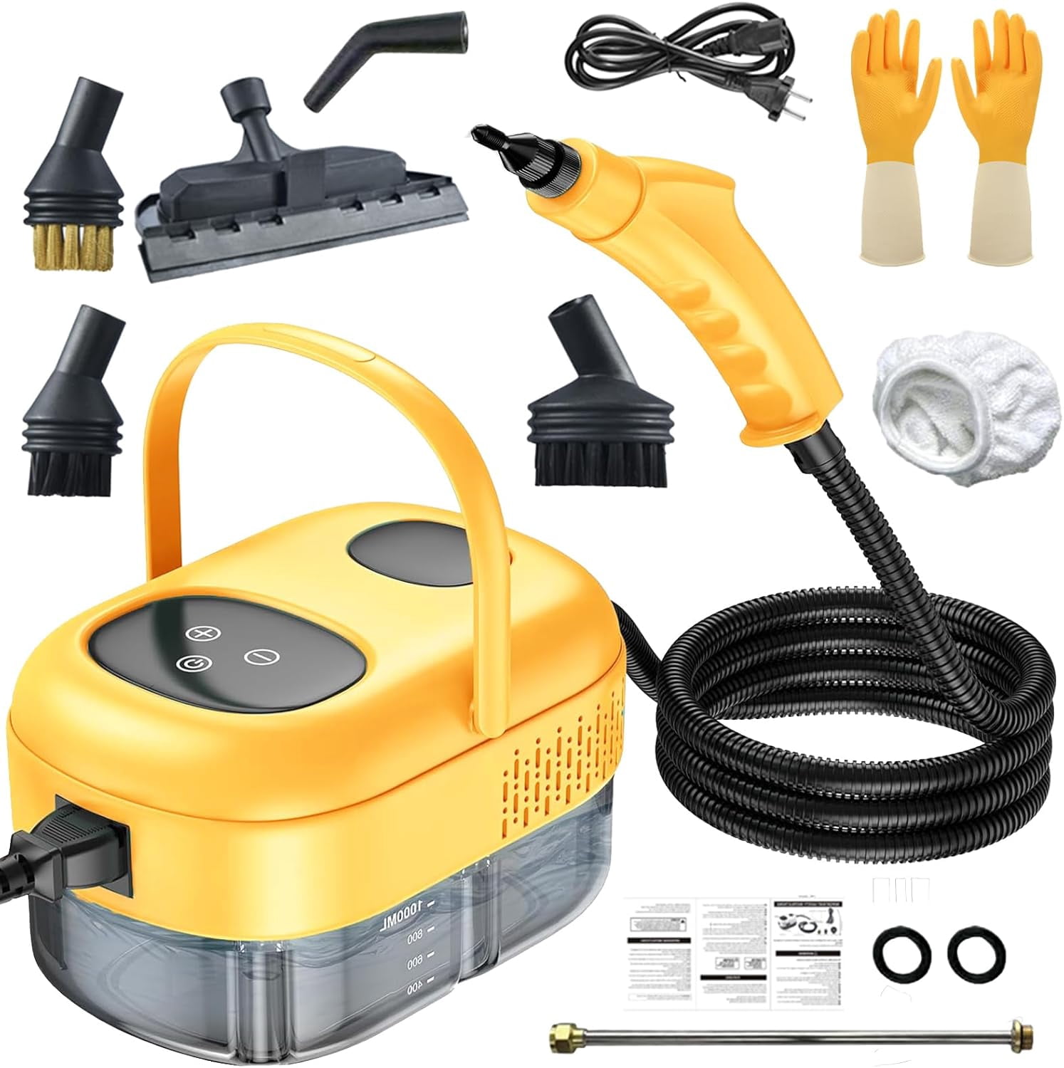 Handheld Steam Cleaner 2500W, Portable Steamer for Cleaning, 15s Heat ...