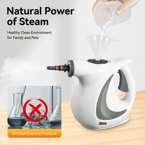 Handheld Steam Cleaner, Pressurized Handheld Multi-Surface Natural ...