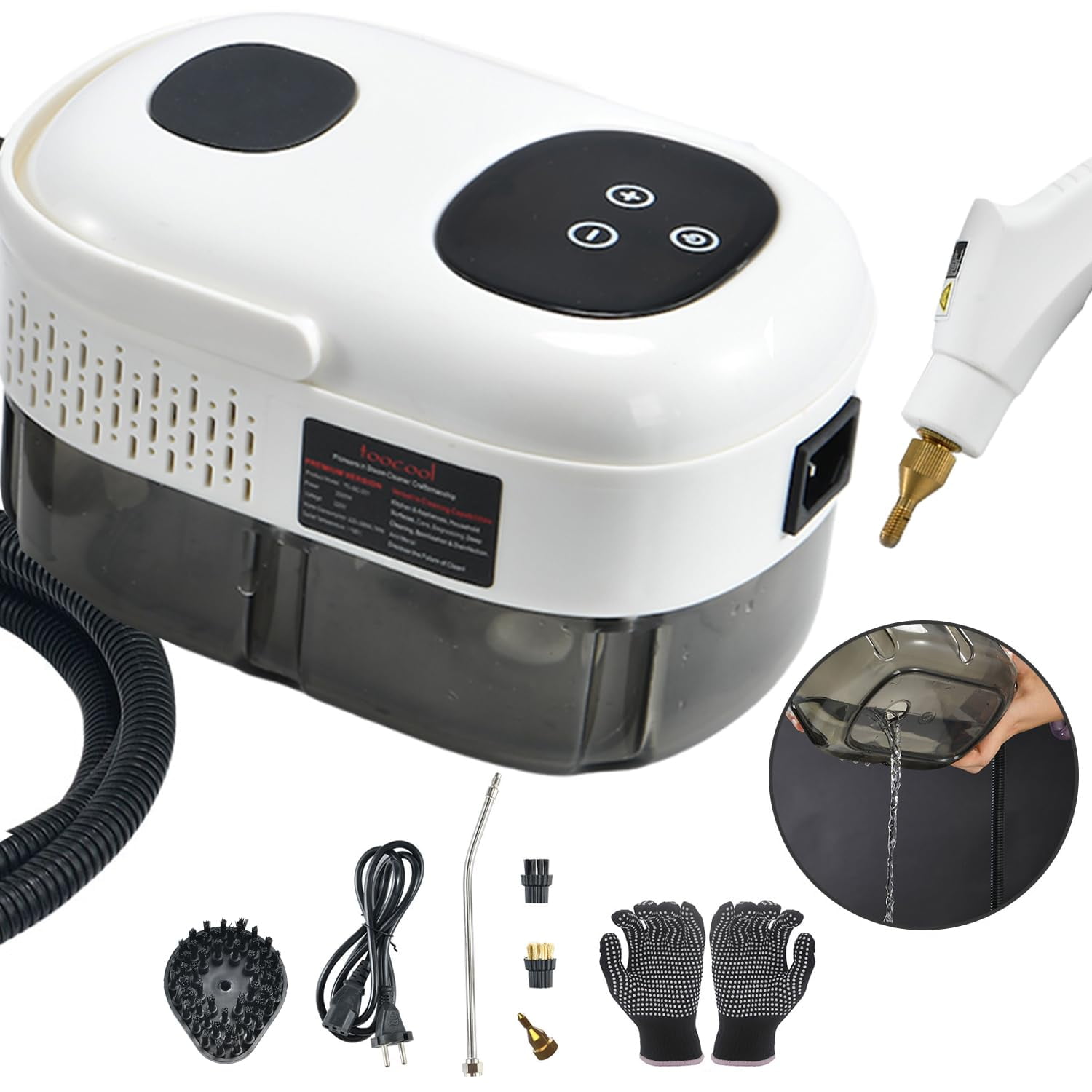 Handheld Steam Cleaner, Steam Shot Cleaner, 2500W High Heat Steamer for ...