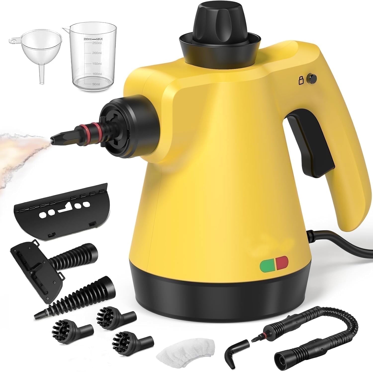 Hytour Pressurized Handheld Steam Cleaner, 1200W Multi-Surface Steamer ...