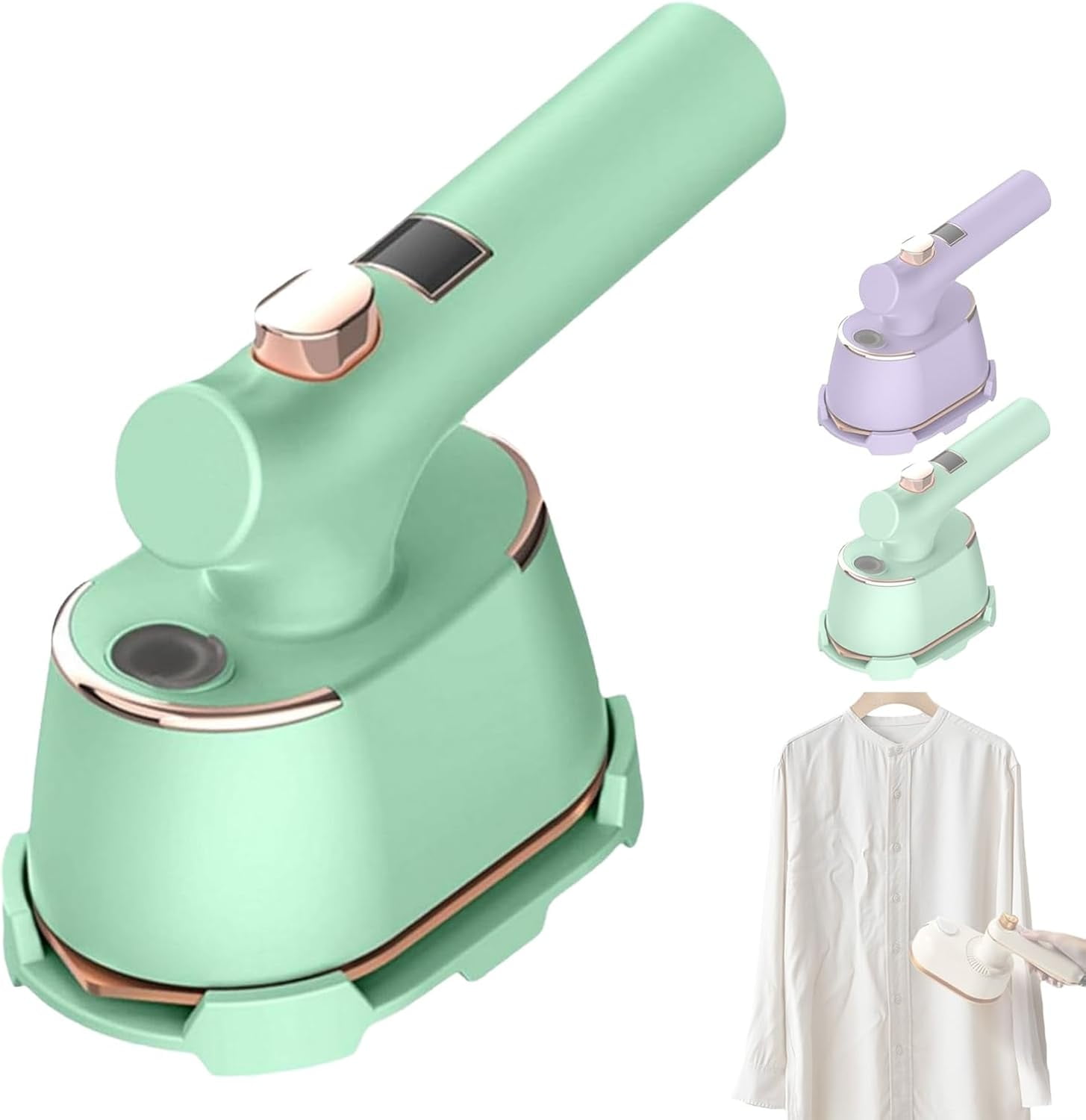 Handheld Steam Iron with Anti-Scalding Base, 2025 New Portable Steamer ...