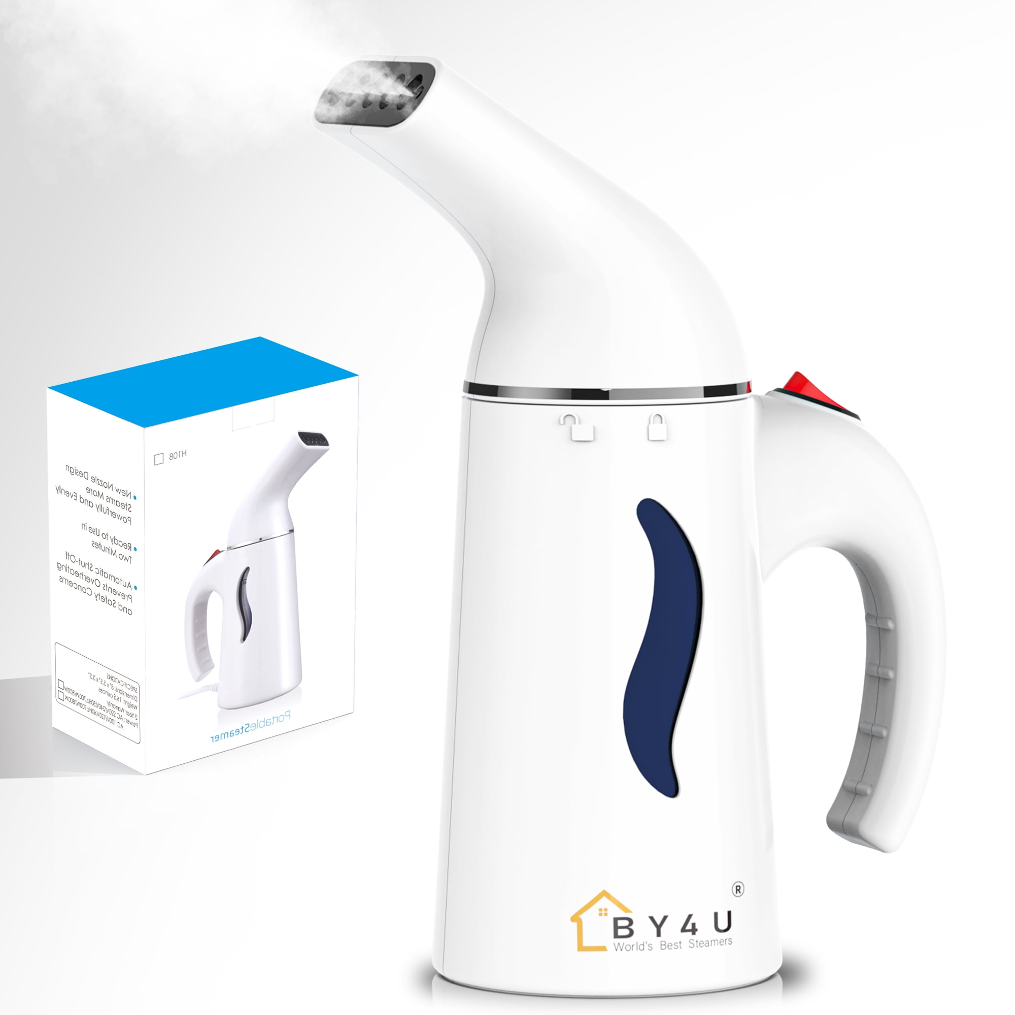 BY4U Handheld Clothes Steamer, 800W Portable Garment Steamer for ...