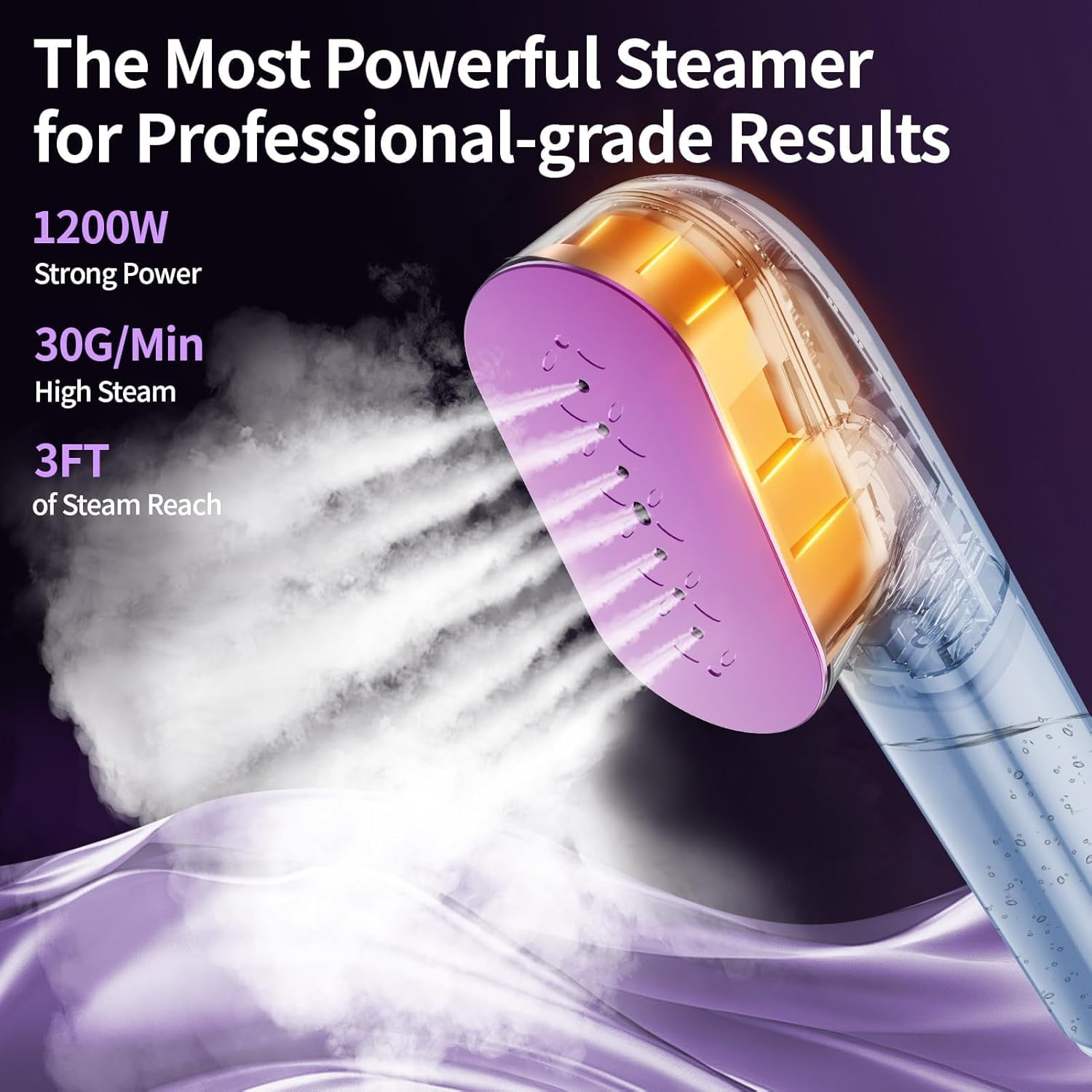 Handheld Steamer for Clothes Portable, 300ml Big Capacity, 1200W Strong ...