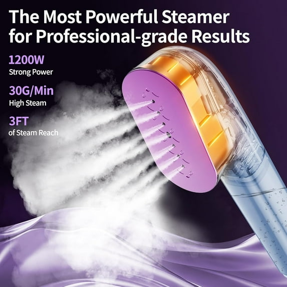 Handheld Steamer for Clothes Portable, 300ml Big Capacity, 1200W Strong Power, 100-250V Dual ...