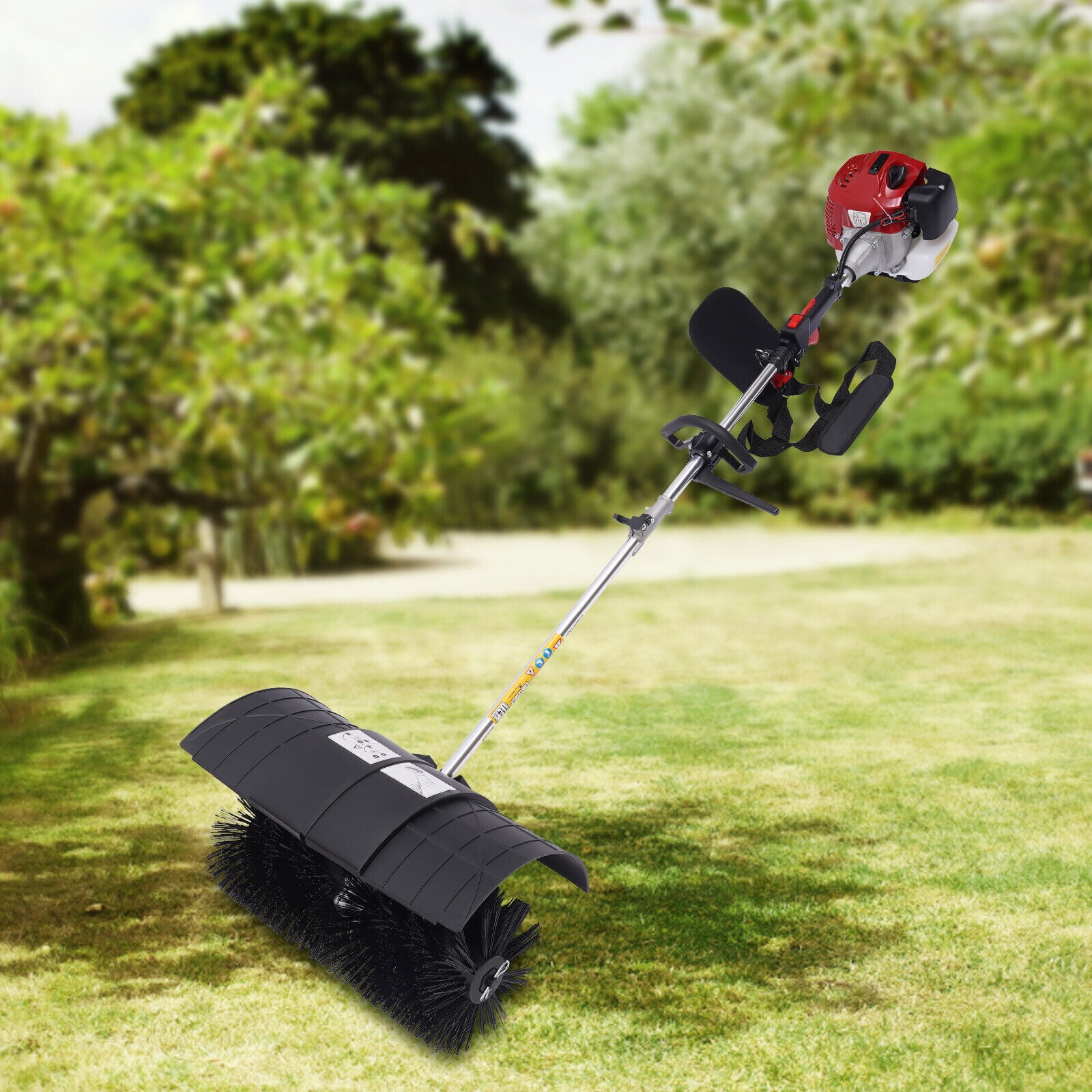 Handheld Sweeper Driveway Clean Broom Sweep Machine Gasoline Power ...