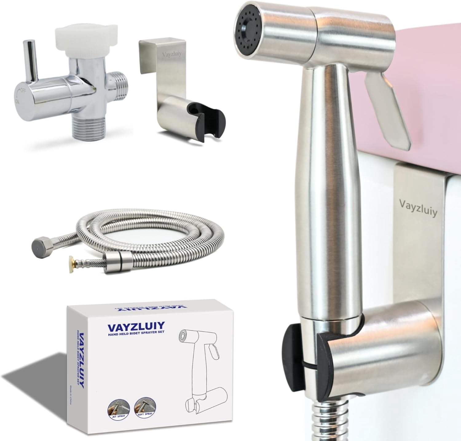 Handheld Toilet Bidet Sprayer for Toilet-Adjustable Water Pressure ...