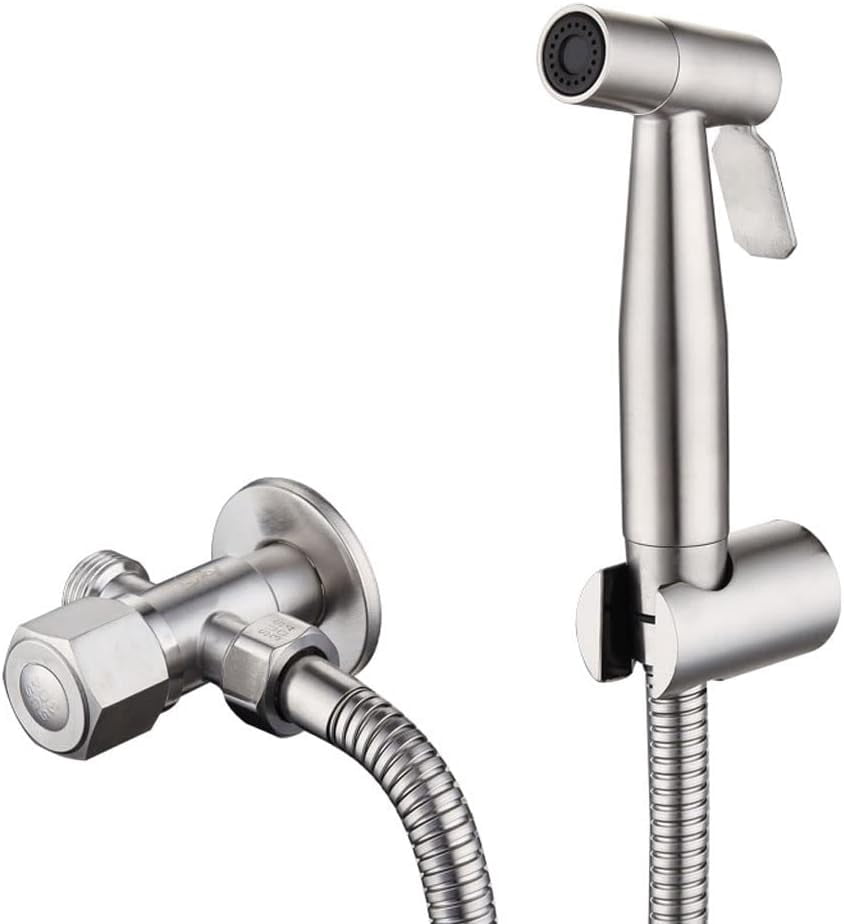 Handheld ToiletFaucet Sprayer Stainless Steel Bathroom Hand Spraye Gun ...