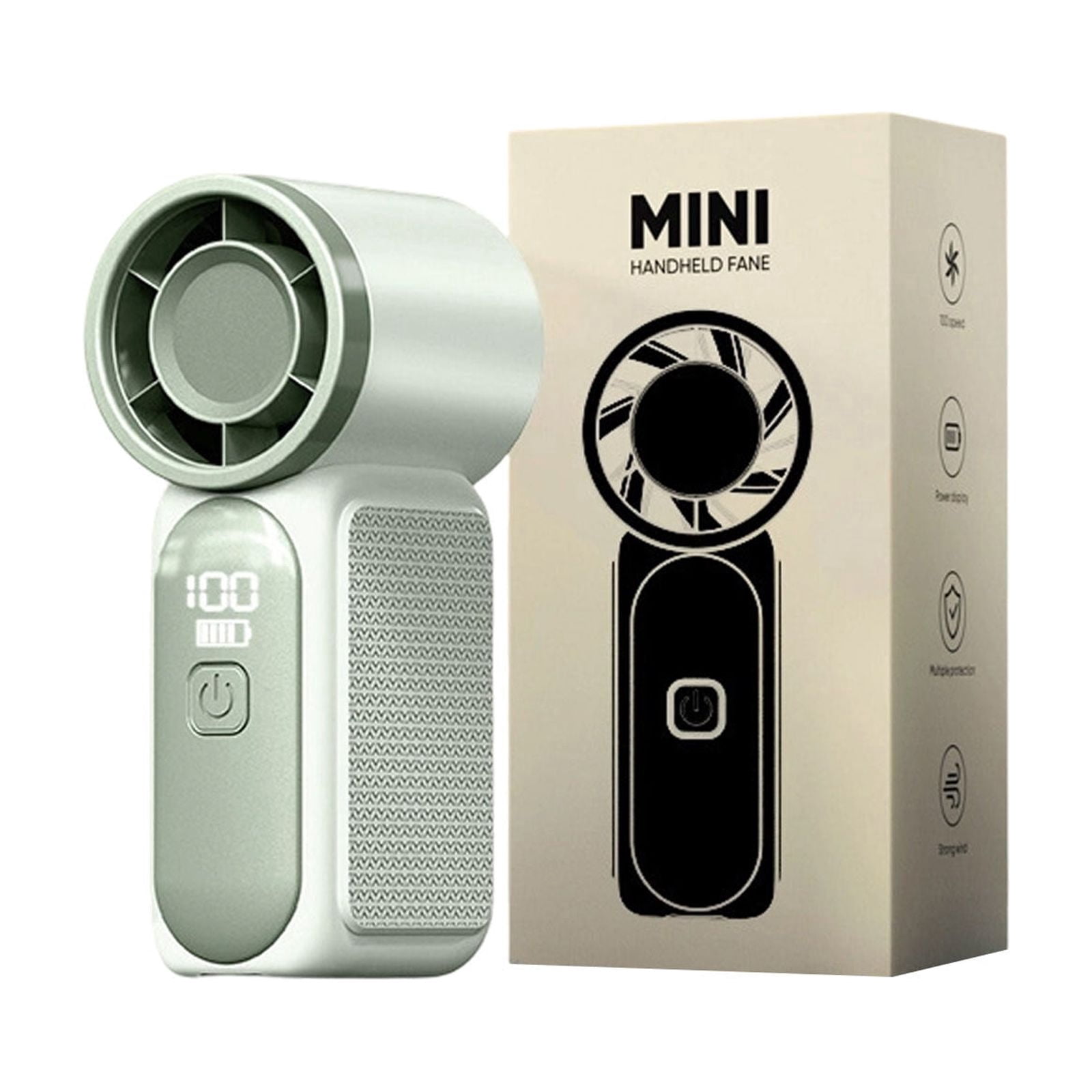 Handheld Turbine Fan with Digital Display, High Mini Fan USB ...