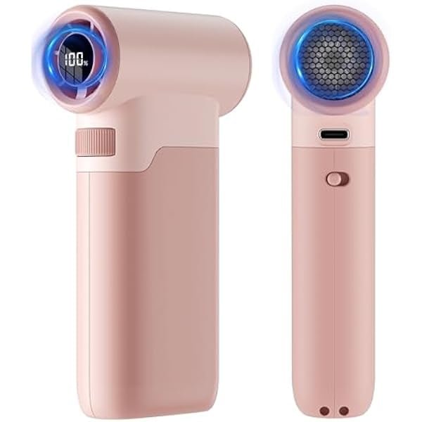 Handheld Turbo Fan, 36000RPM High-Power Motor, Speed(1-100) Adjustable, Rechargeable Fan with ...