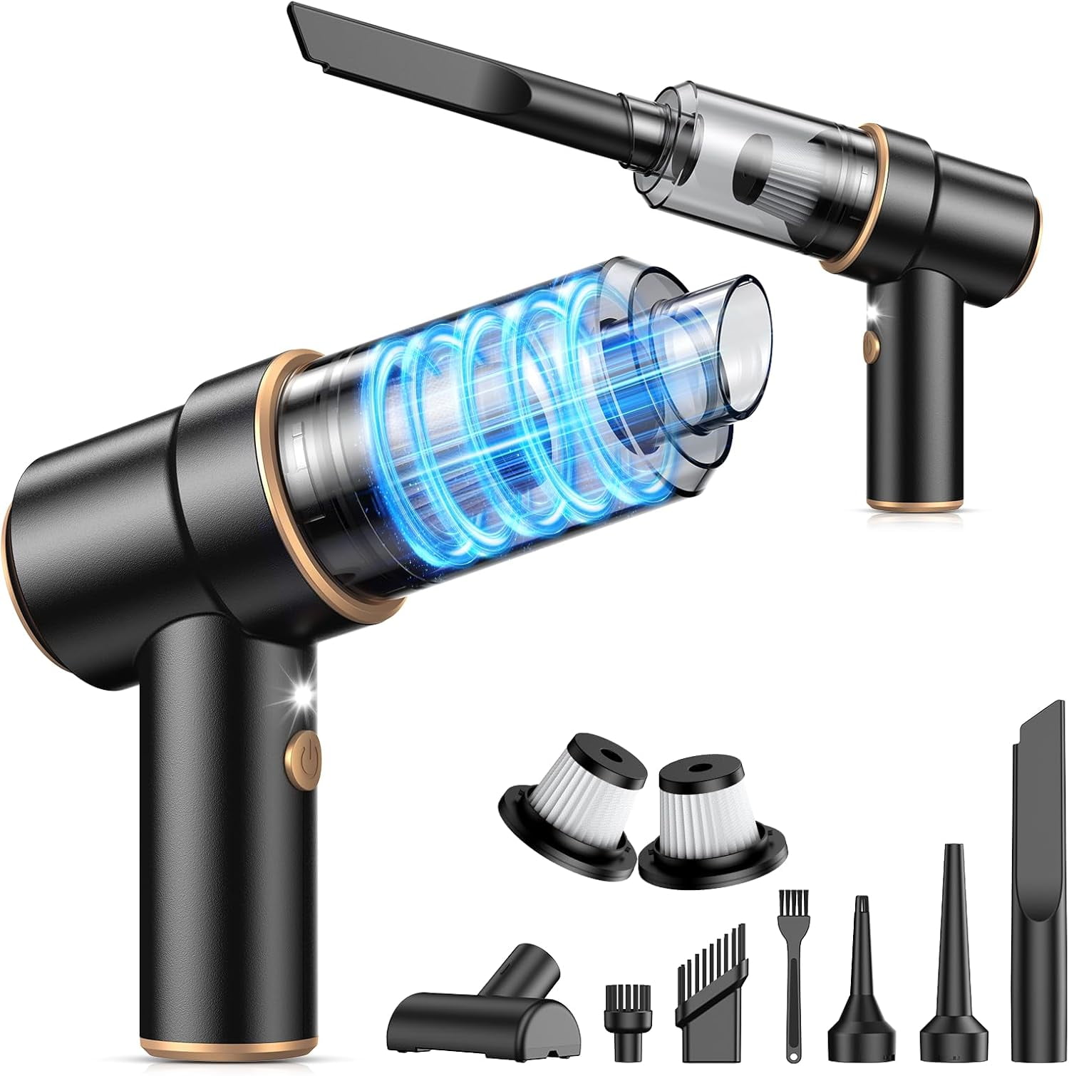 Handheld Vacuum Cleaner, 11000PA Vacuum Cleaner & Air Duster, 120W High ...