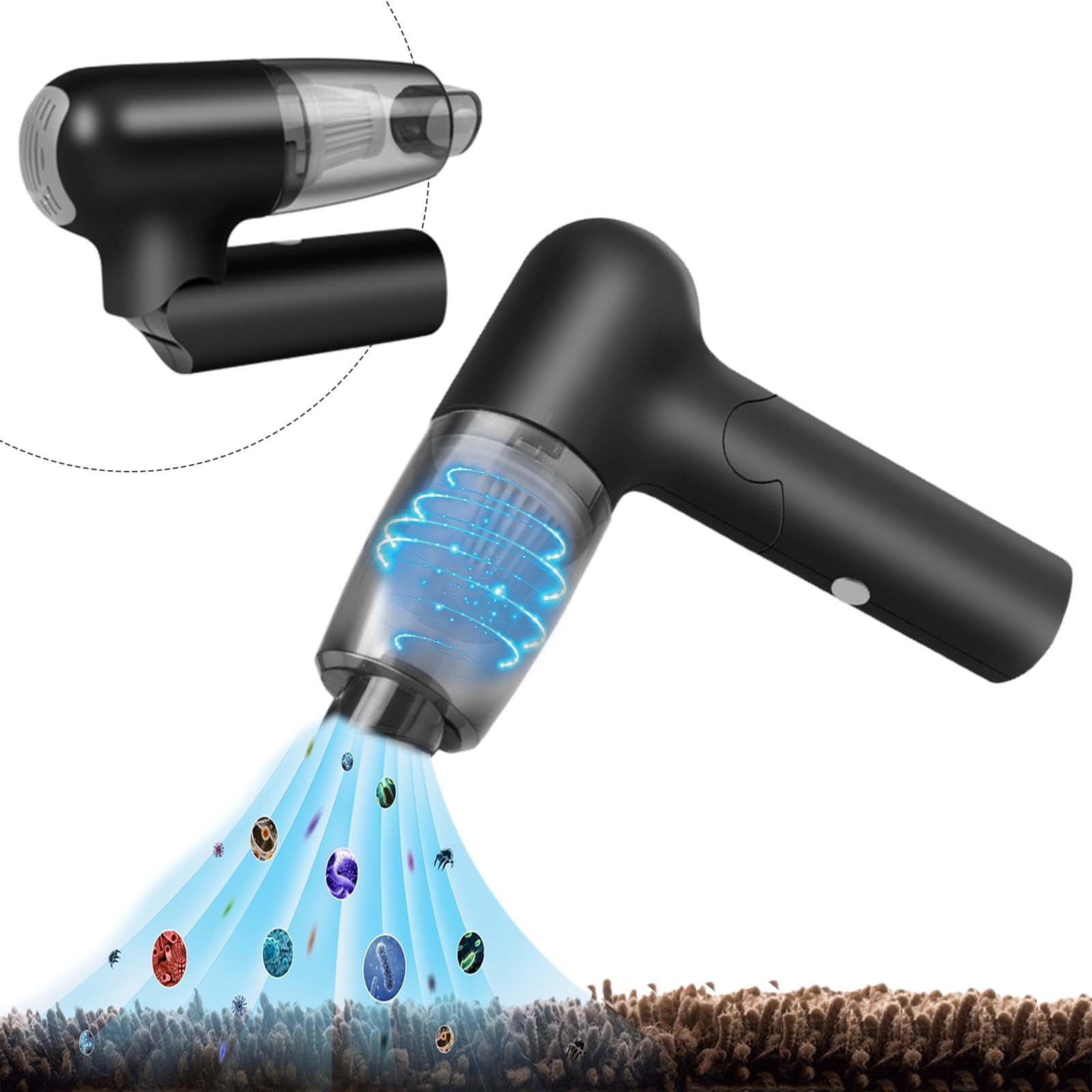 Handheld Vacuum Cleaner | 120W Portable Wet Dry Car Cordless Vac ...