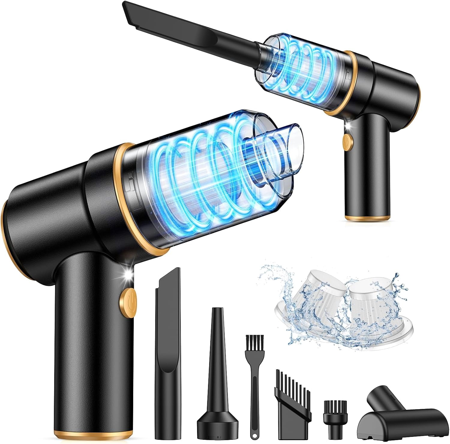 Handheld Vacuum Cleaner, 9000PA Vacuum Cleaner & Air Duster, 120W High ...
