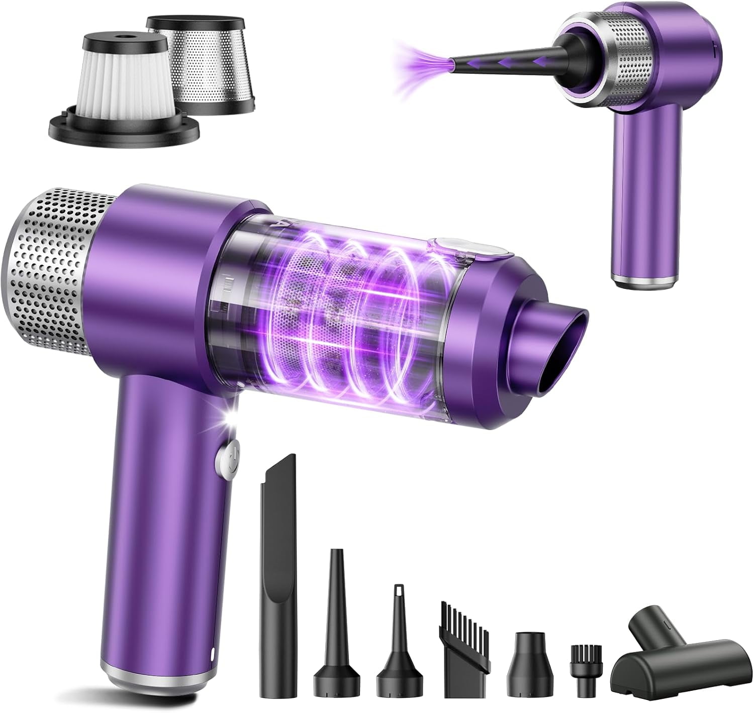 Handheld Vacuum Cleaner Cordless, 15000PA High Power Vacuum & Air ...