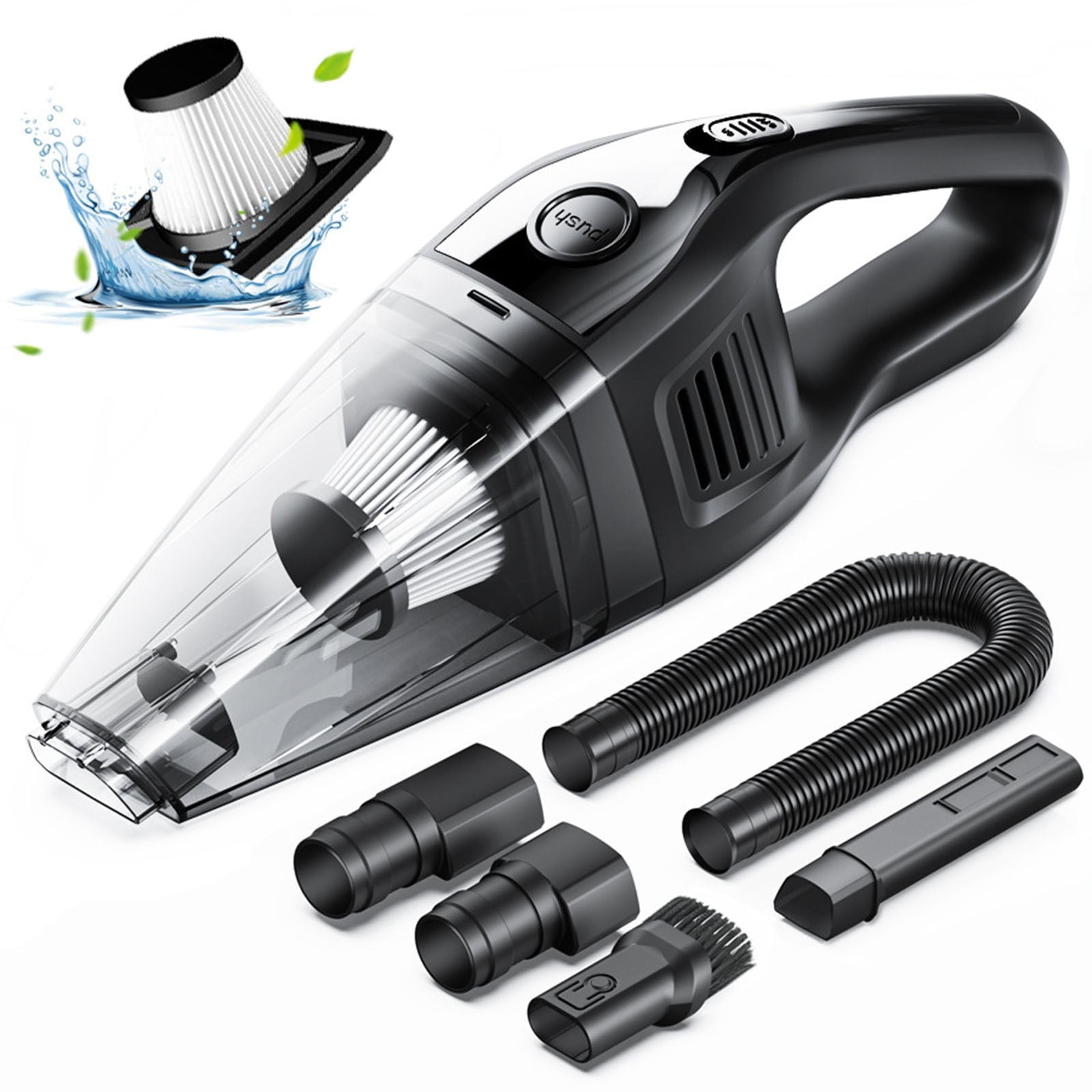 Handheld Vacuum Cleaner Cordless 6000PA Suction, 2000mAh Wireless ...
