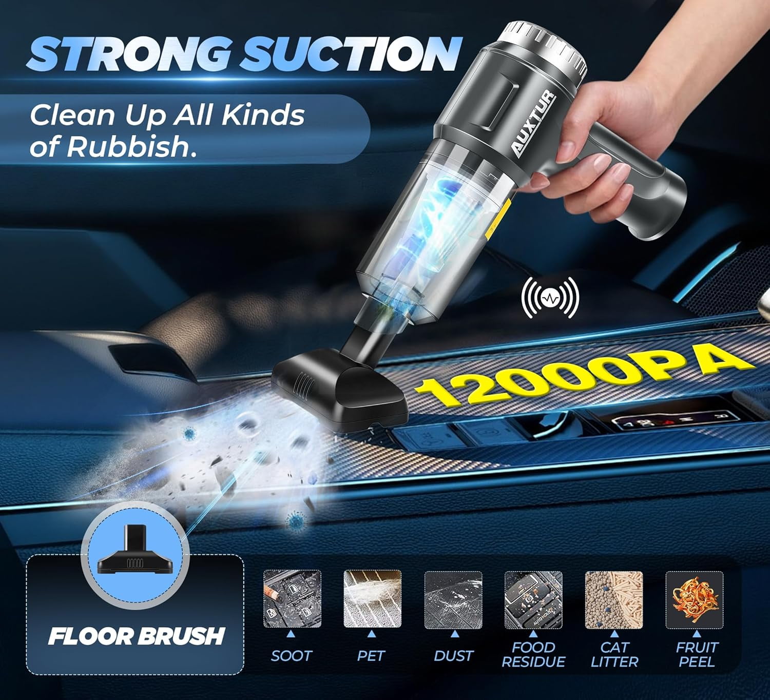 Handheld Vacuum Cordless - 3 in 1 Car Vacuum Cleaner with High Power ...