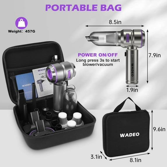 Handheld Vacuum Cordless, 4-in-1 21000PA Brushless Car Vacuum ...