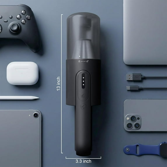 Handheld Vacuum Cordless, 5-in-1 Car Vacuum Portable Cordless 30 Mins ...