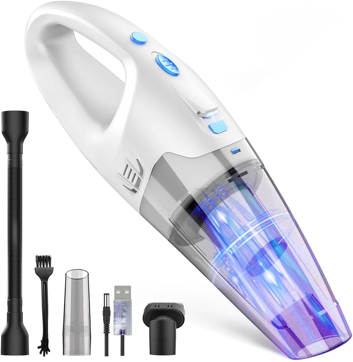 Handheld Vacuum Cordless,Car Hand Cordless Rechargeable,Powerful ...
